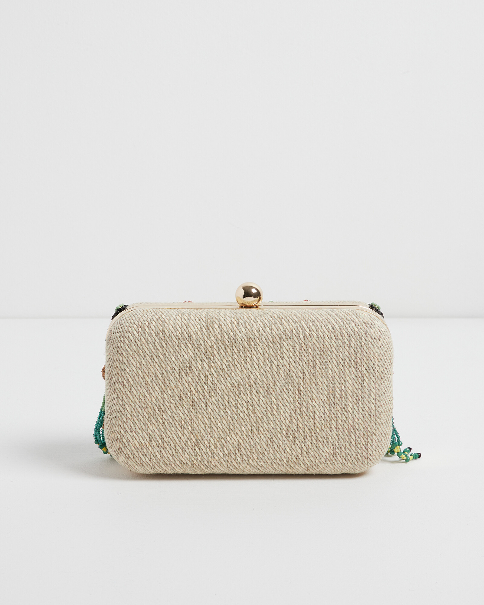 Penny Parrot Beaded Pink Clutch Bag | Oliver Bonas