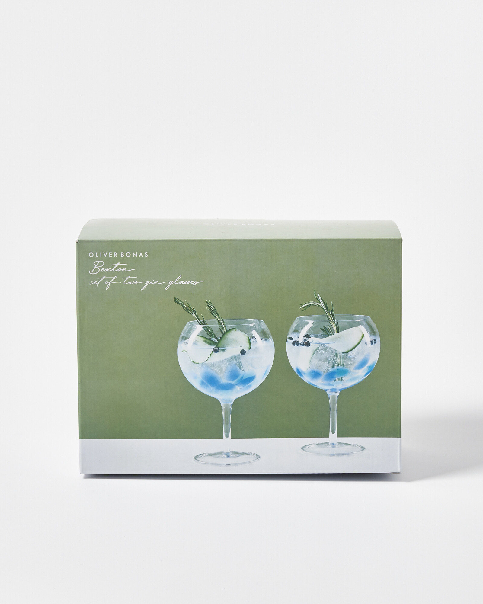 Bexton Spot Blue Gin Glasses Set of Two | Oliver Bonas