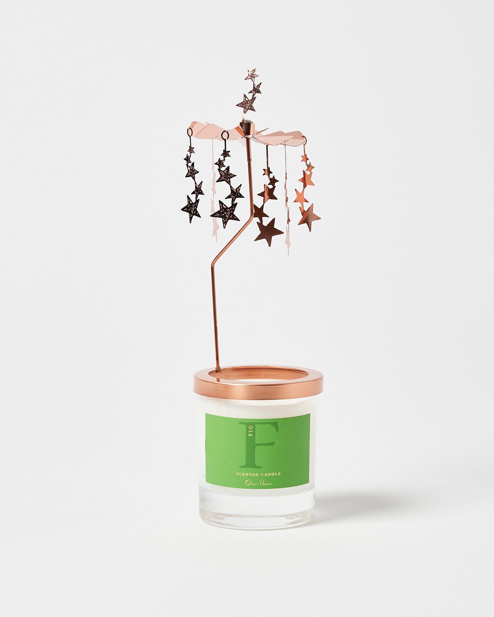 Mini Stars Rose Gold Metal Candle Spinner | Oliver Bonas