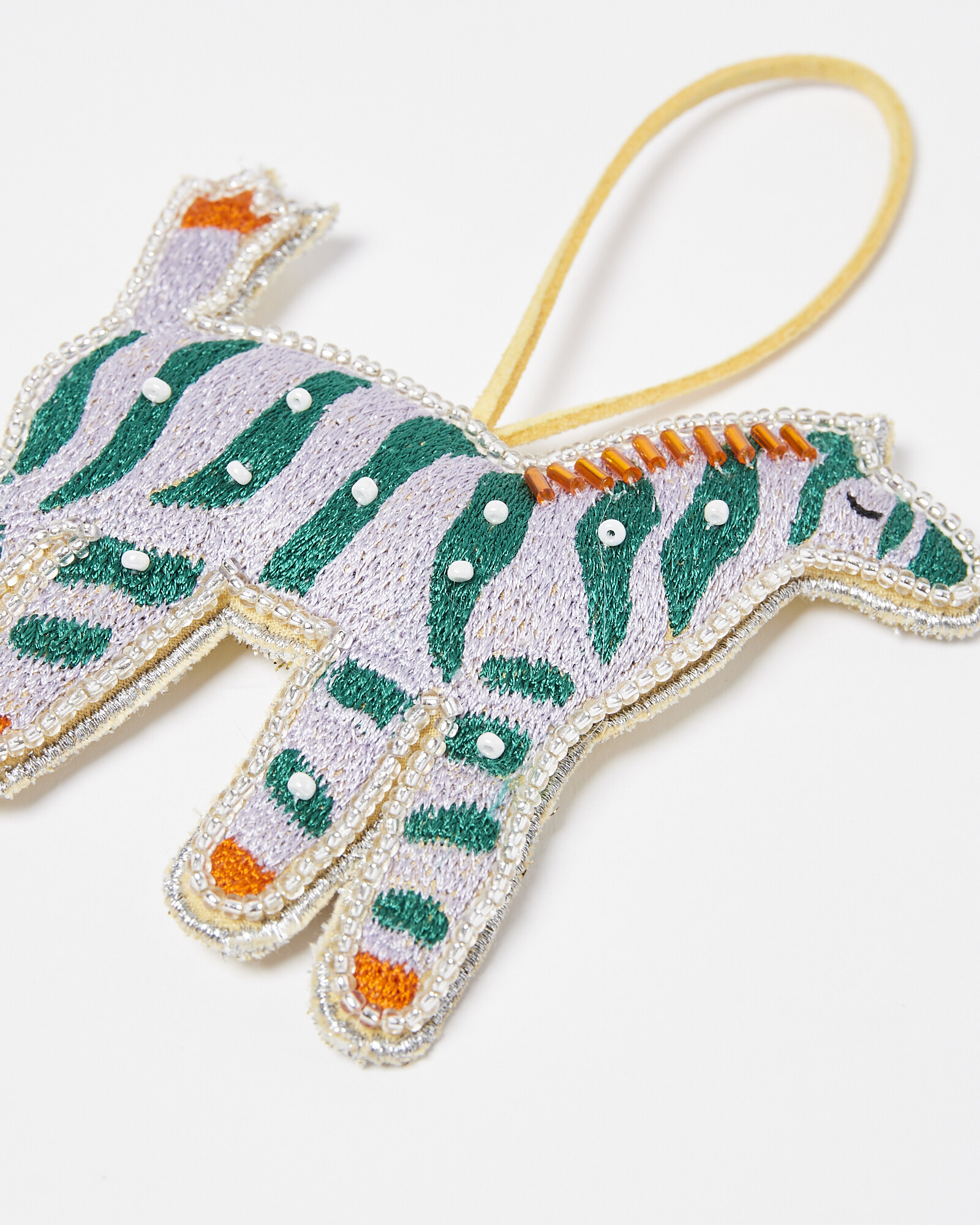 Disco Zebra Fabric Christmas Tree Decoration | Oliver Bonas