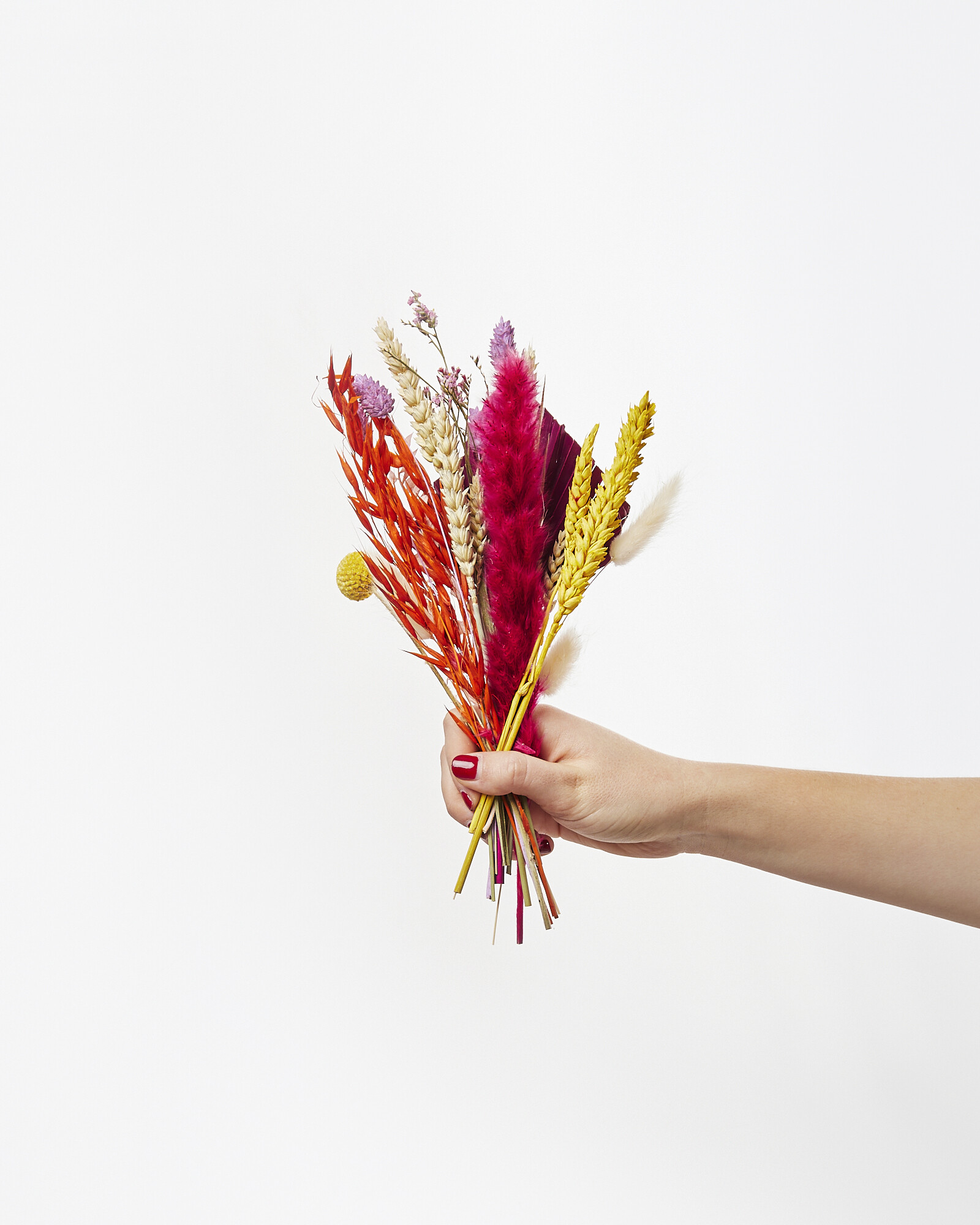 Ione Purple Dried Flower Posy | Oliver Bonas