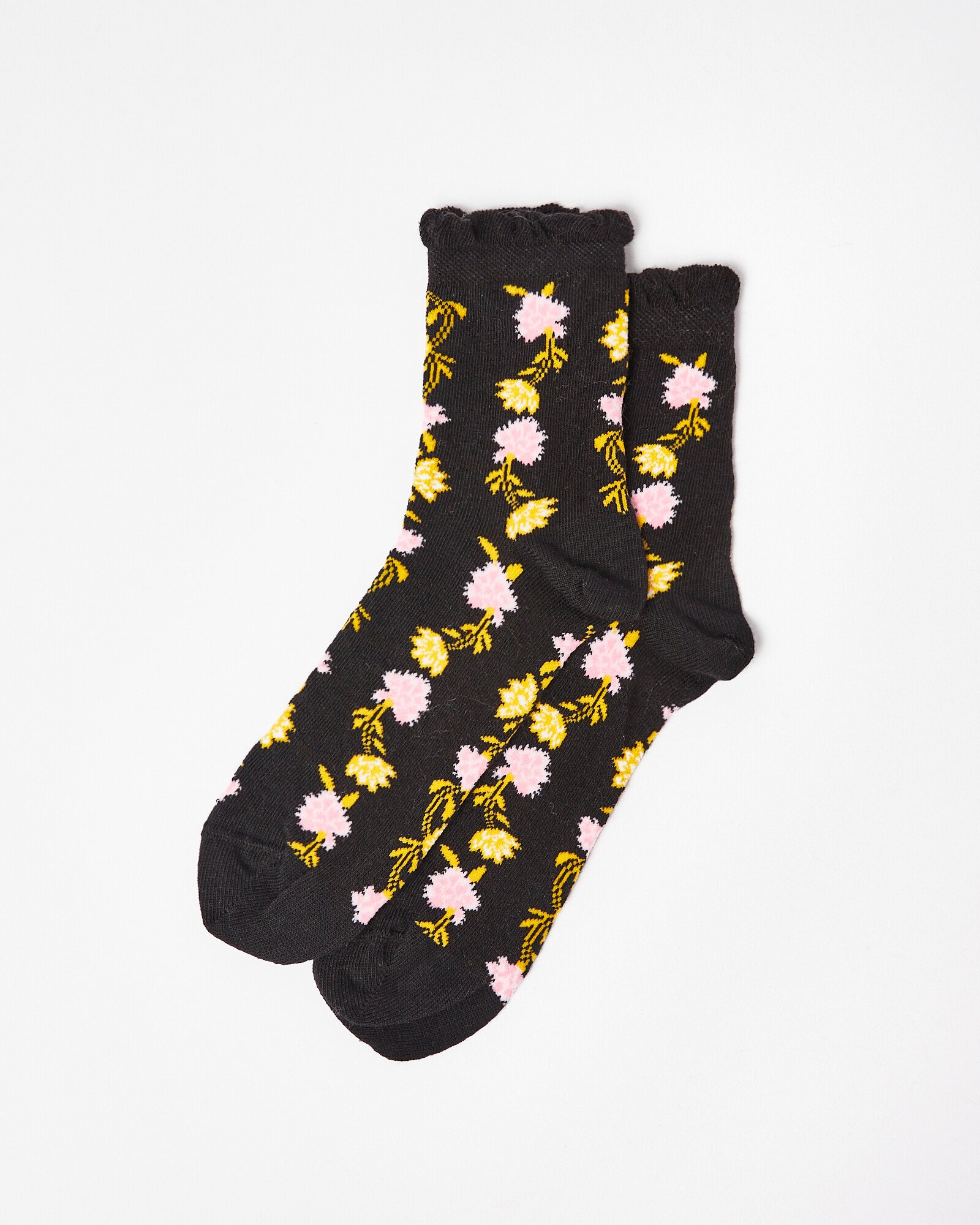 Bohemian Floral Print Ankle Socks | Oliver Bonas US
