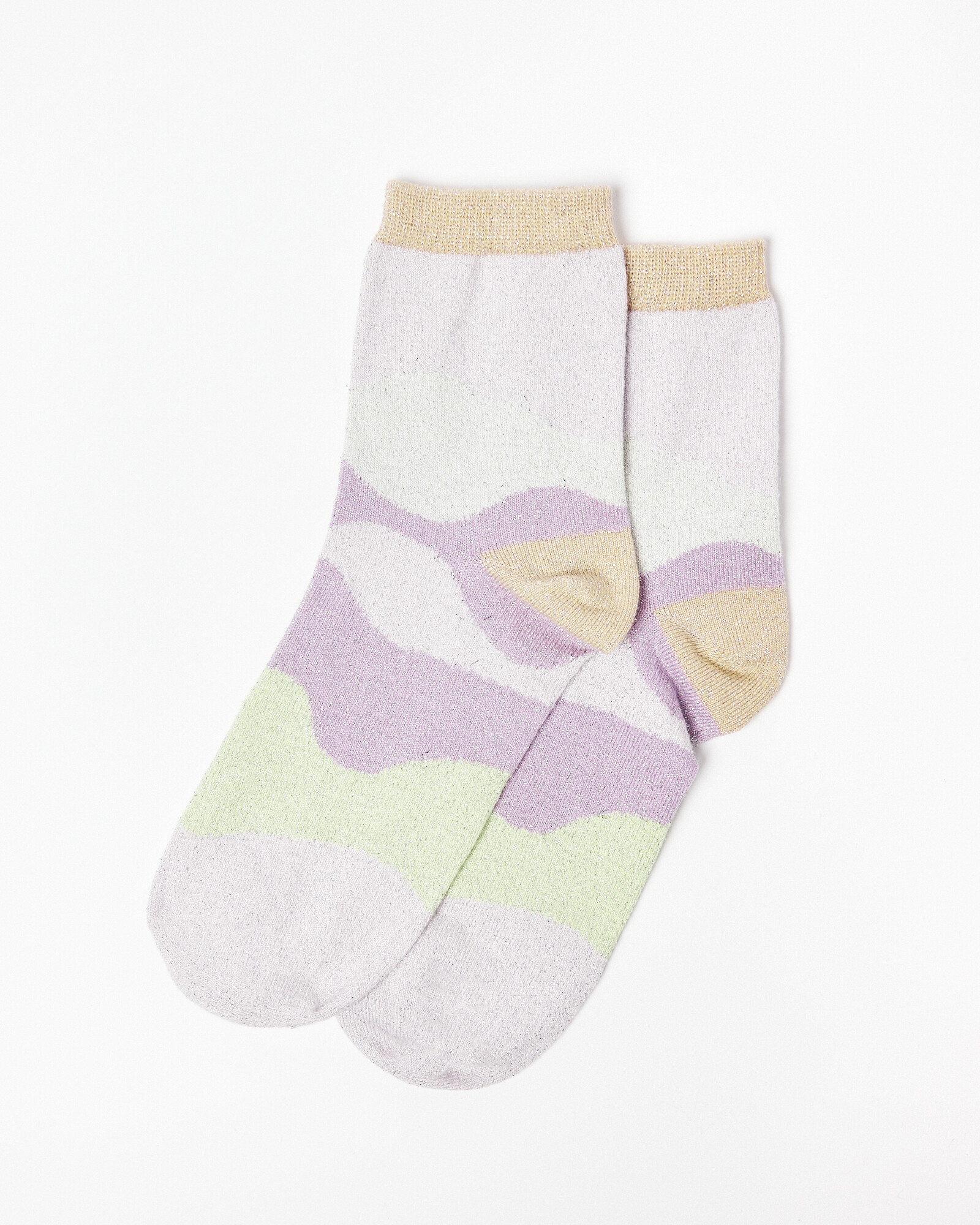 Apres Ski Shimmer Purple Ankle Socks | Oliver Bonas