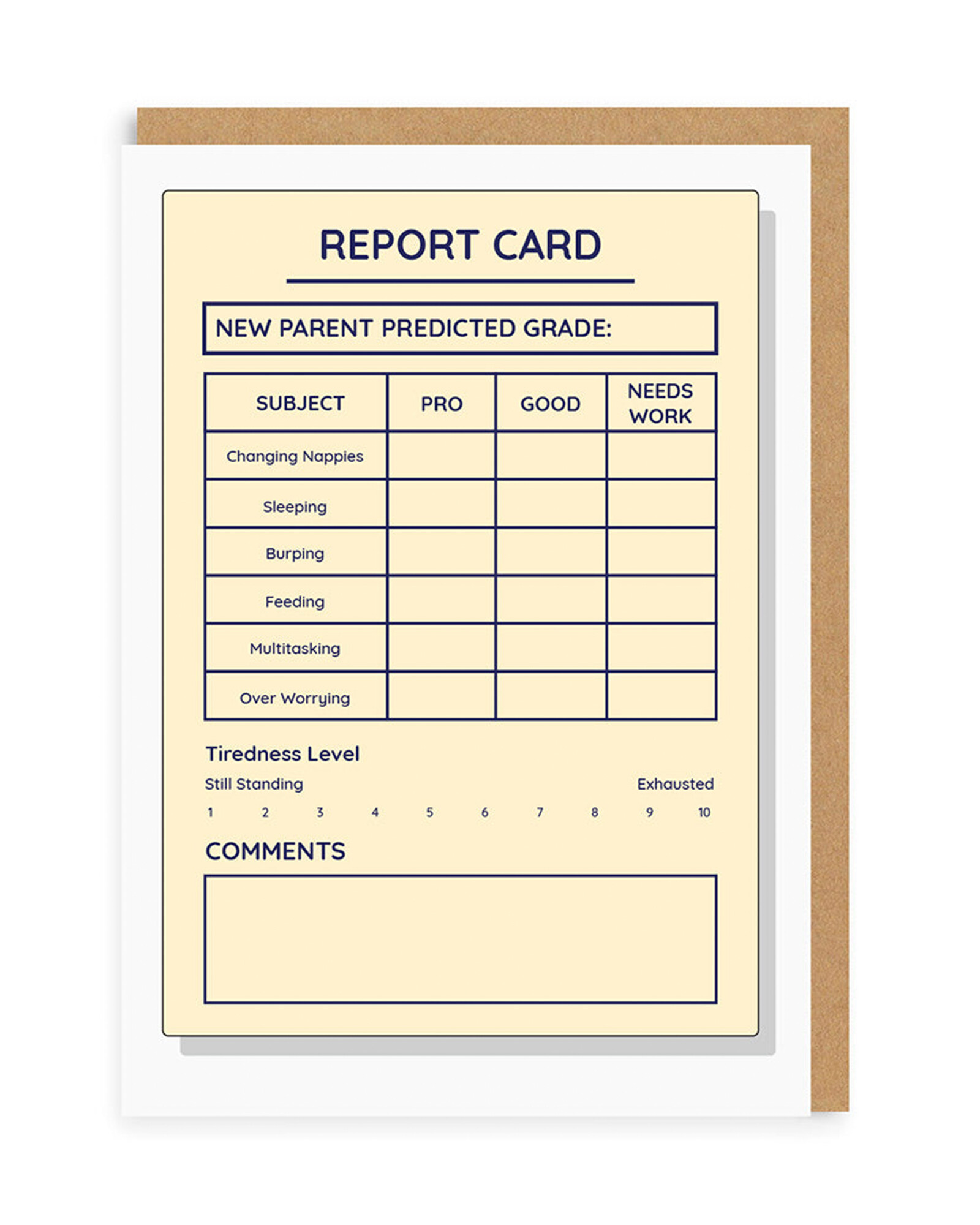 New Parent Report Card | Oliver Bonas