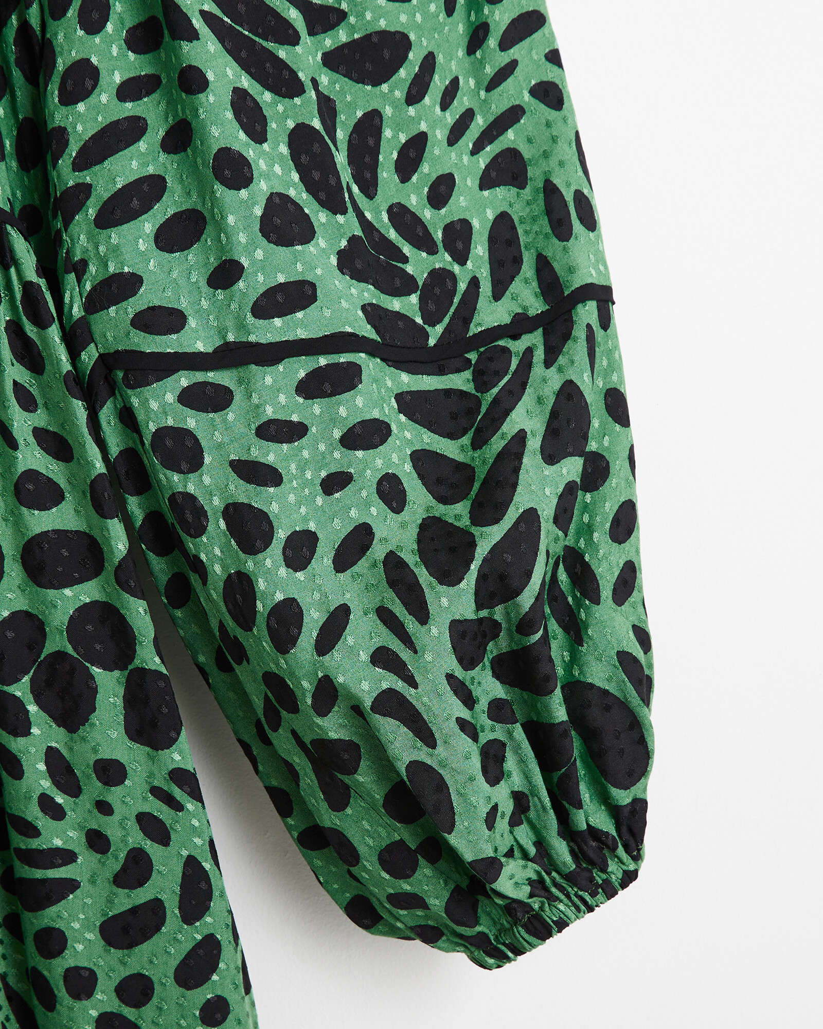 Animal Spot Print Green Midi Dress | Oliver Bonas