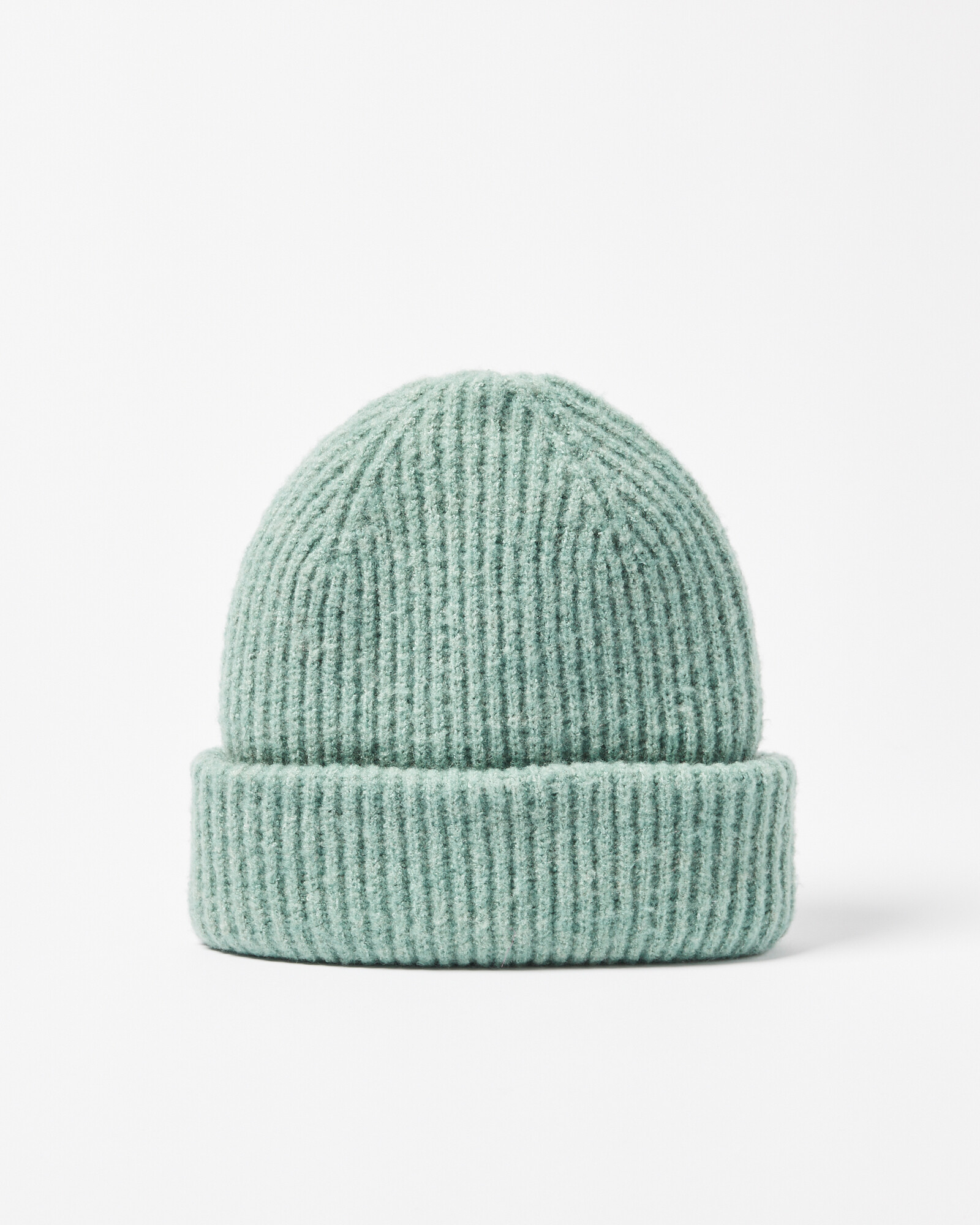 Rib Sage Green Knitted Beanie Hat | Oliver Bonas