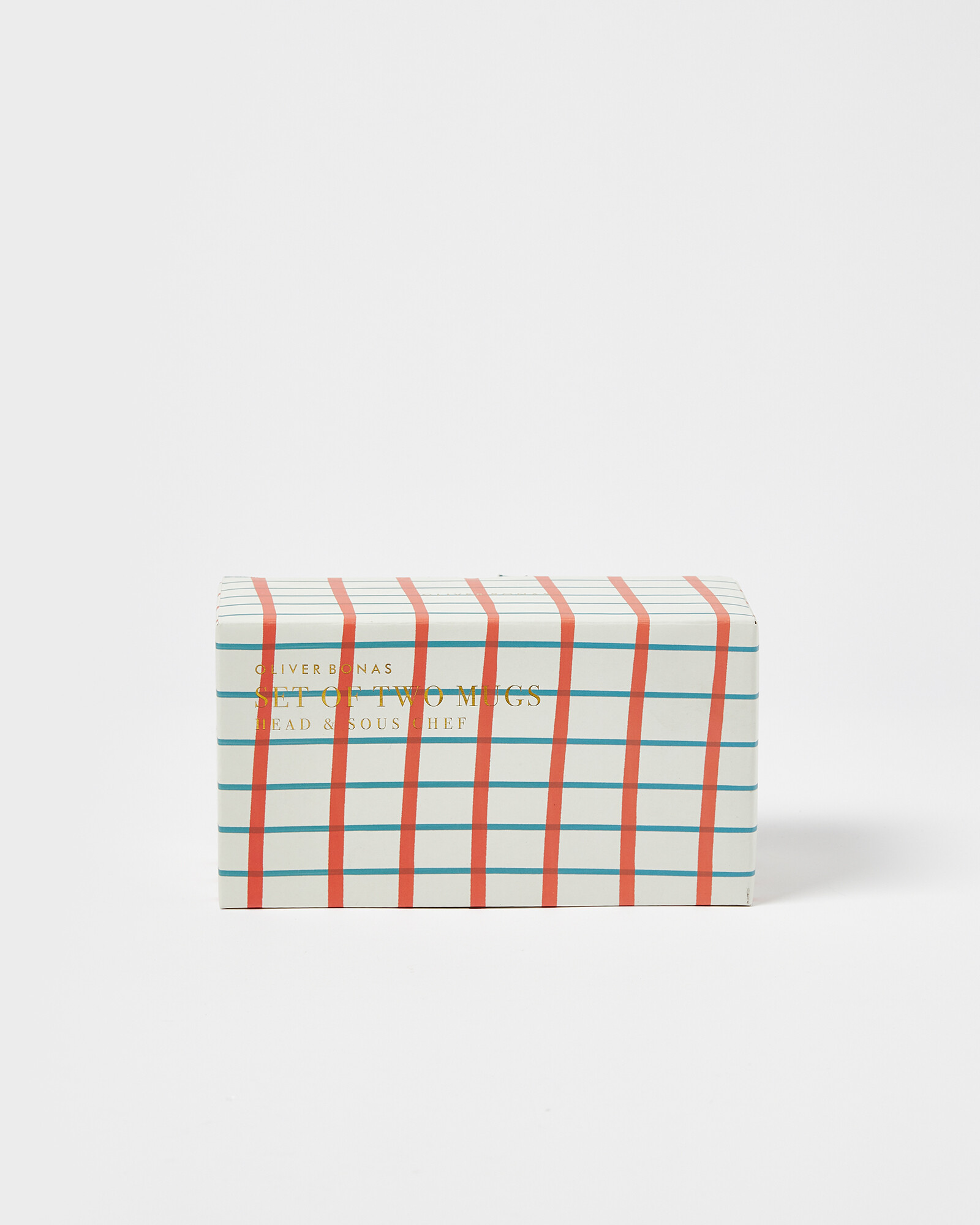 Head Chef Sous Chef Blue Ceramic Mugs Set of Two | Oliver Bonas