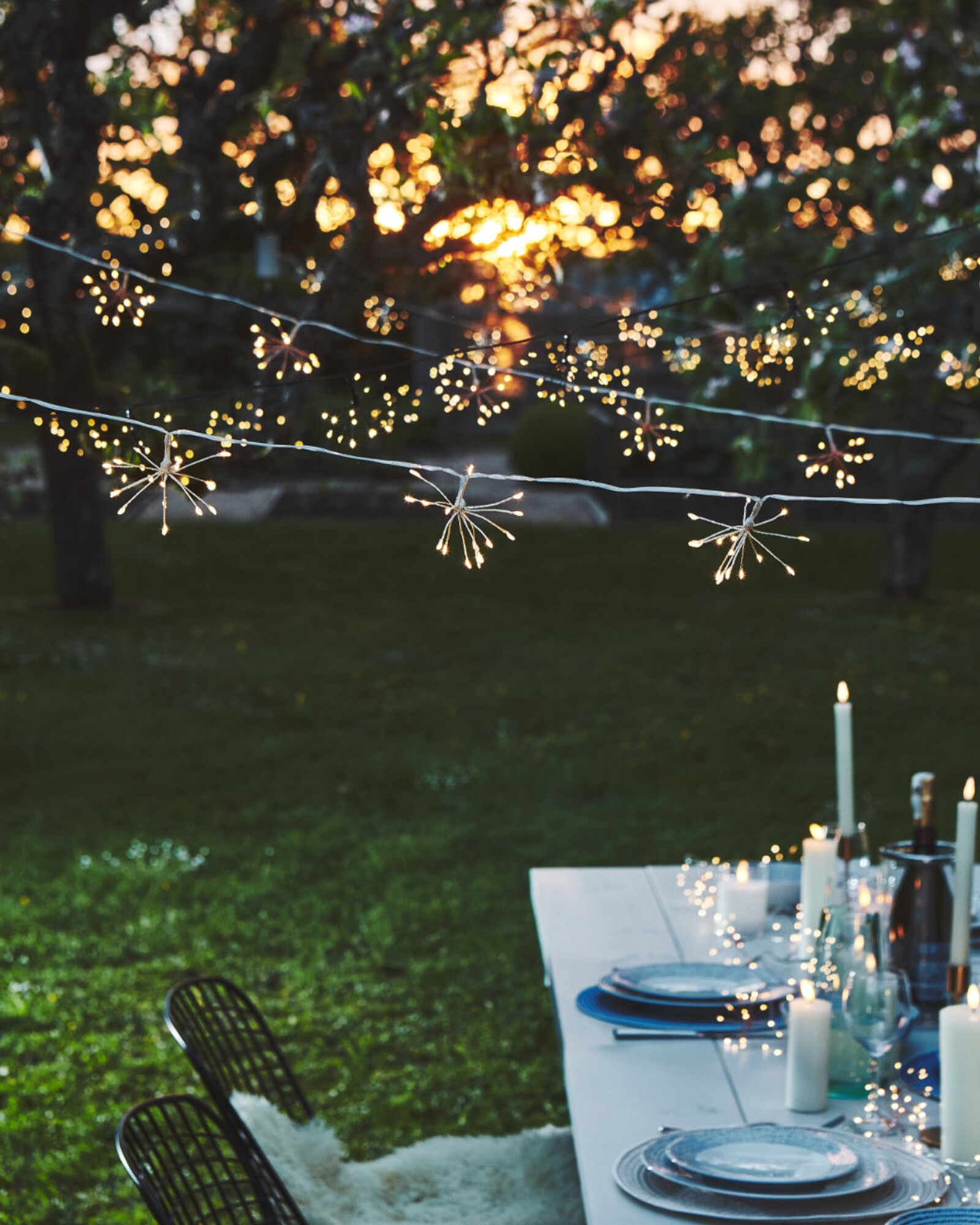 Starburst Silver LED Garden String Lights | Oliver Bonas