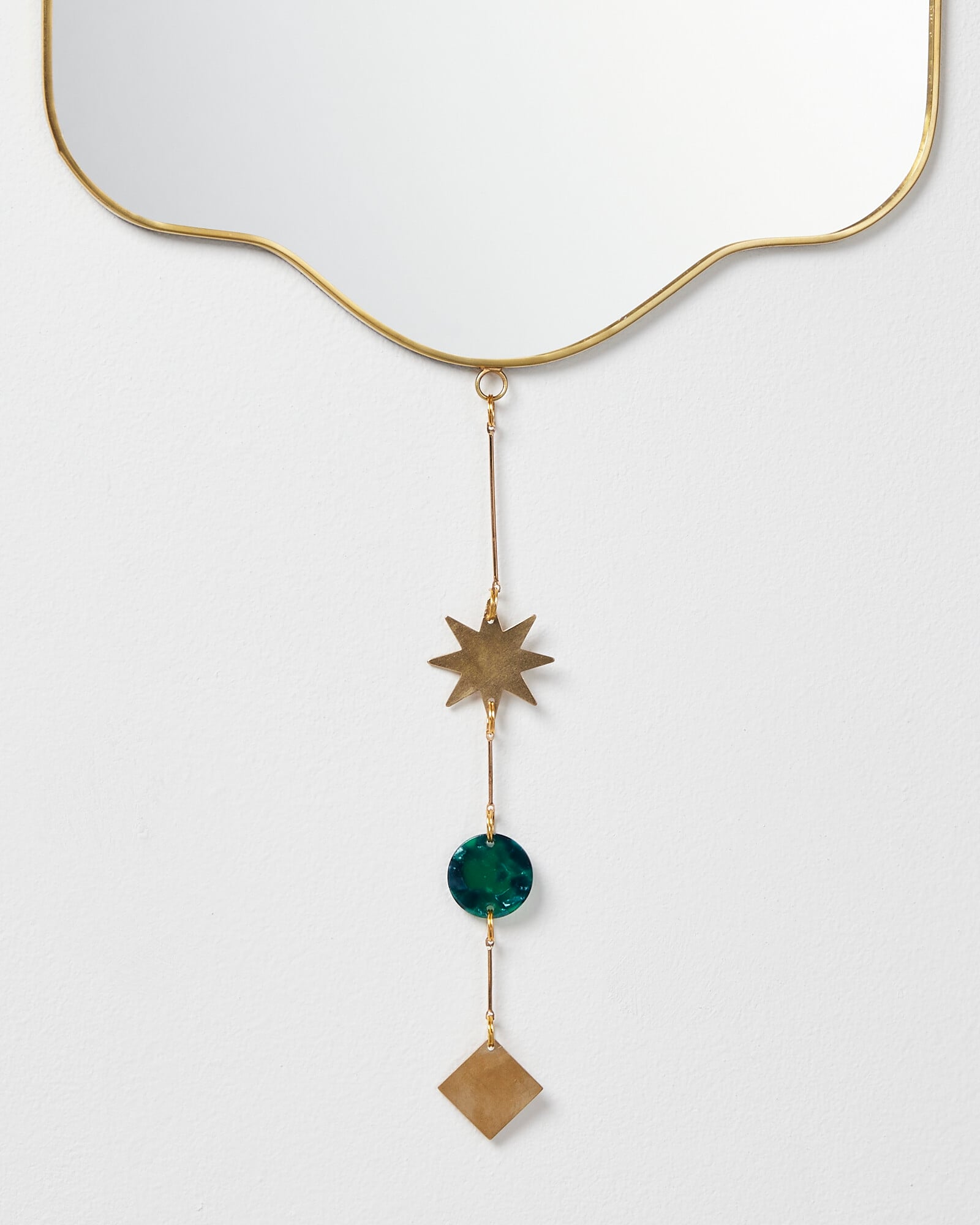 Hanging Star Embellished Gold Mirror | Oliver Bonas