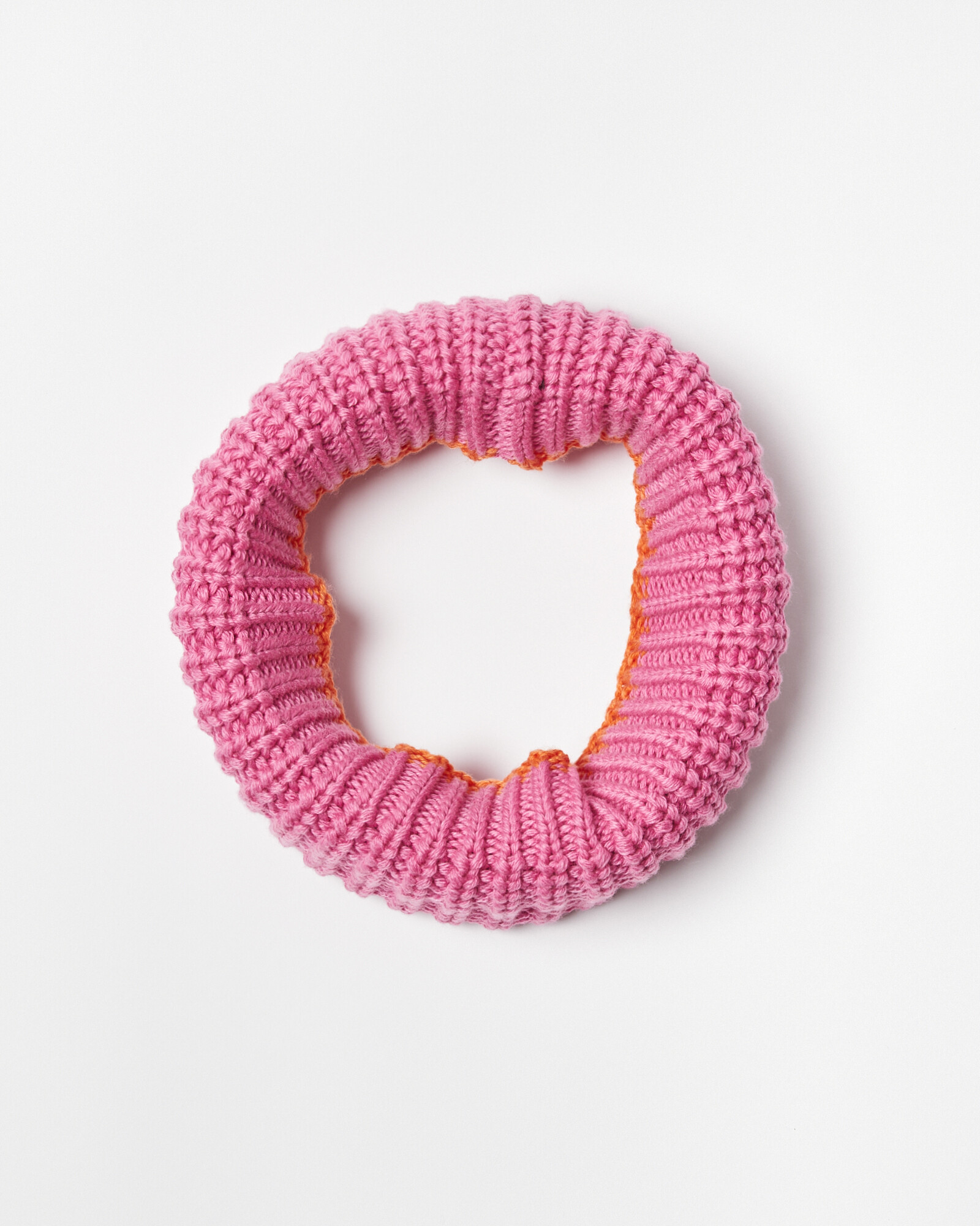 Chunky Stripe Pink & Orange Knitted Snood | Oliver Bonas