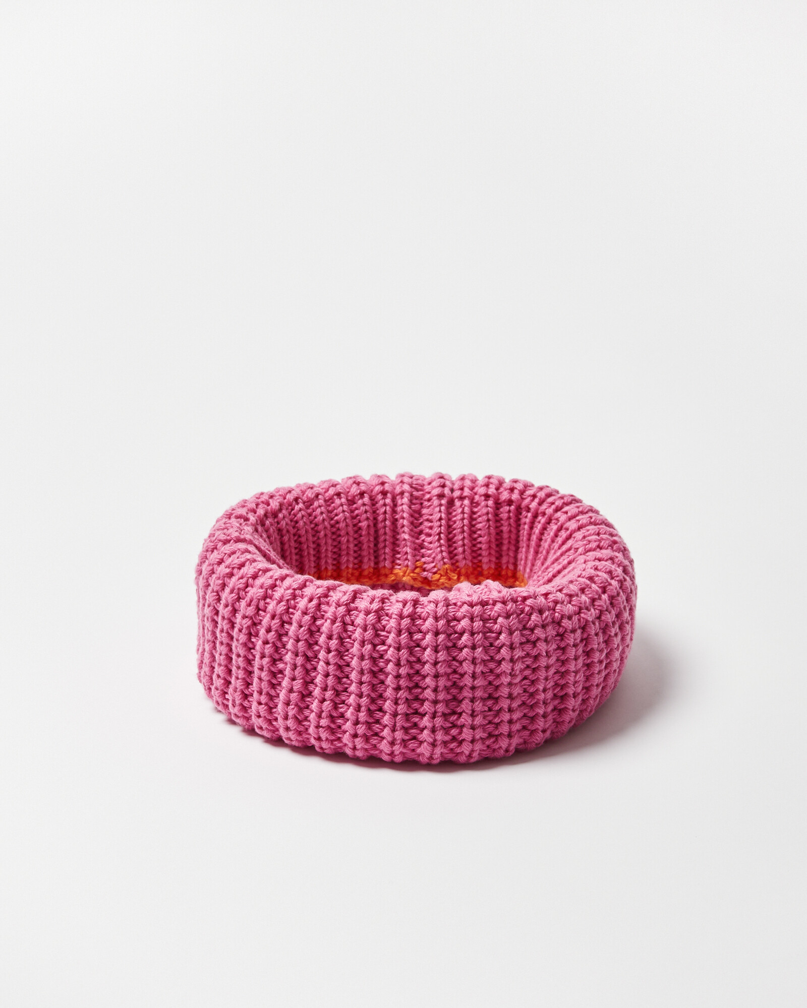 Chunky Stripe Pink & Orange Knitted Snood | Oliver Bonas