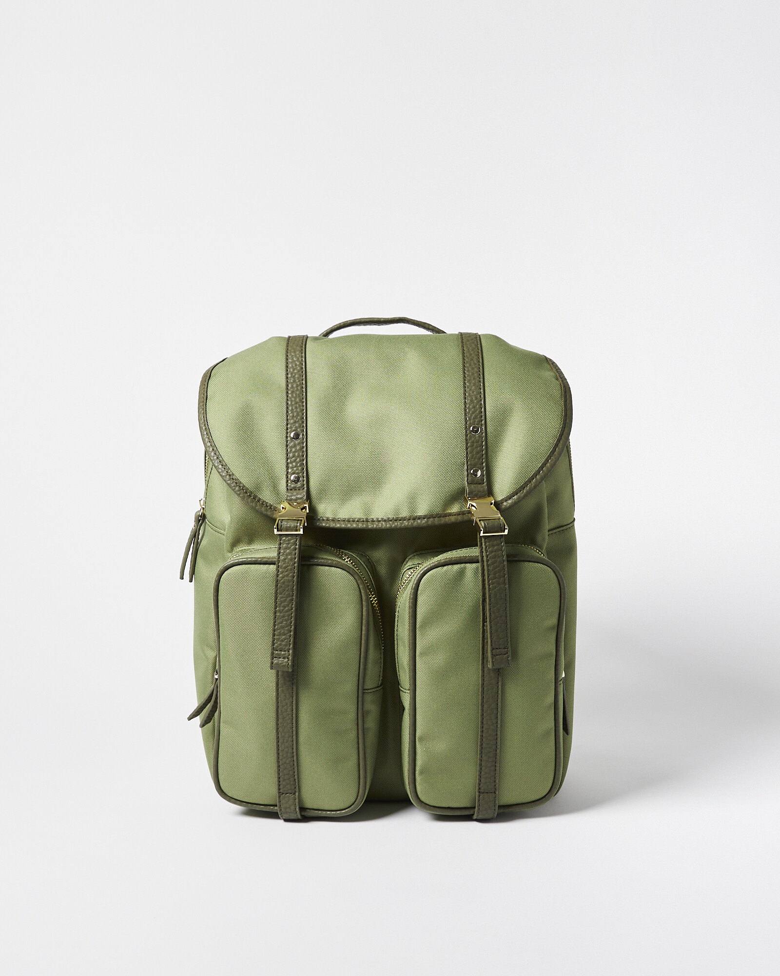 Khaki Green Multi Pocket Backpack | Oliver Bonas