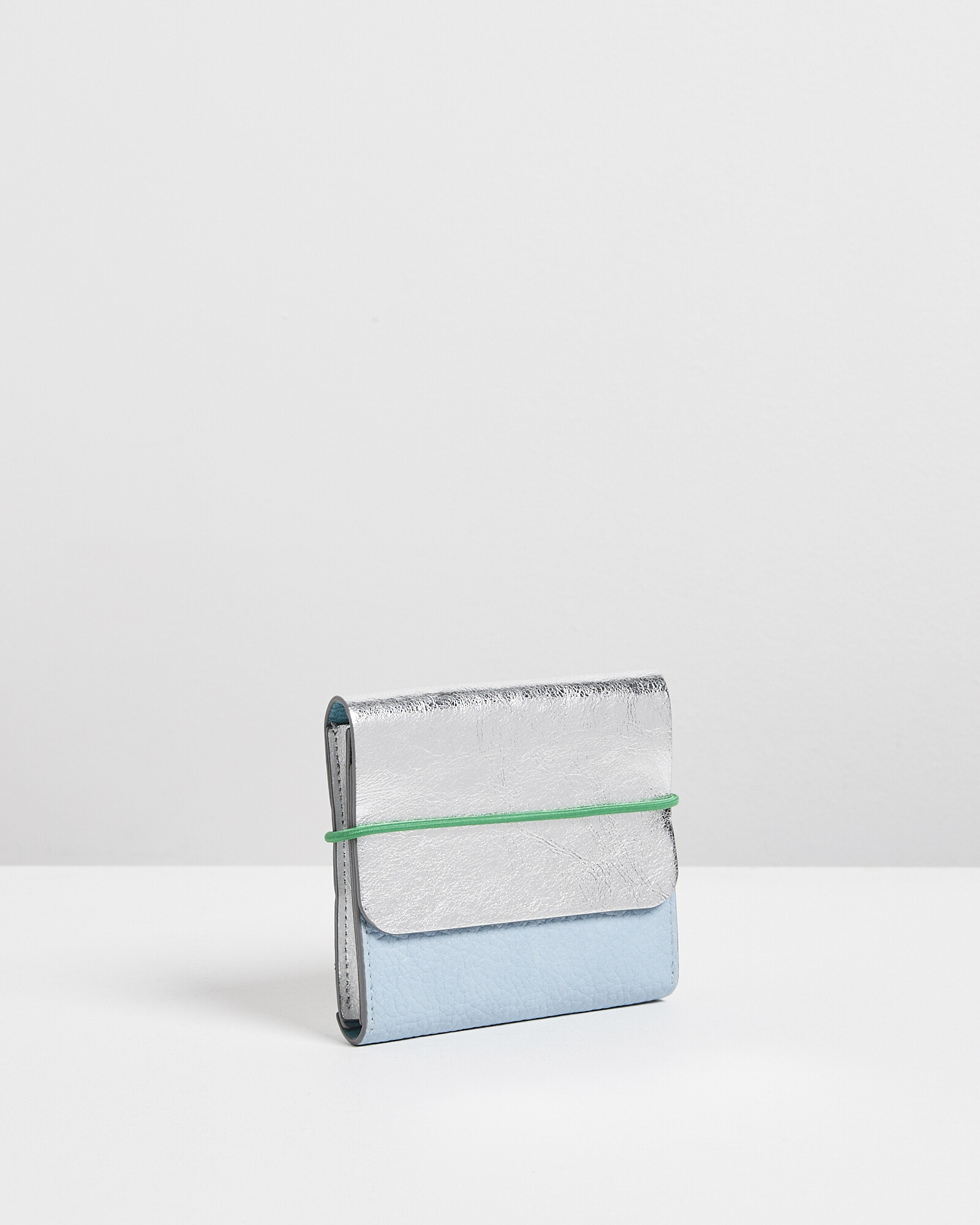 Janey Triple Tone Silver Pouch | Oliver Bonas