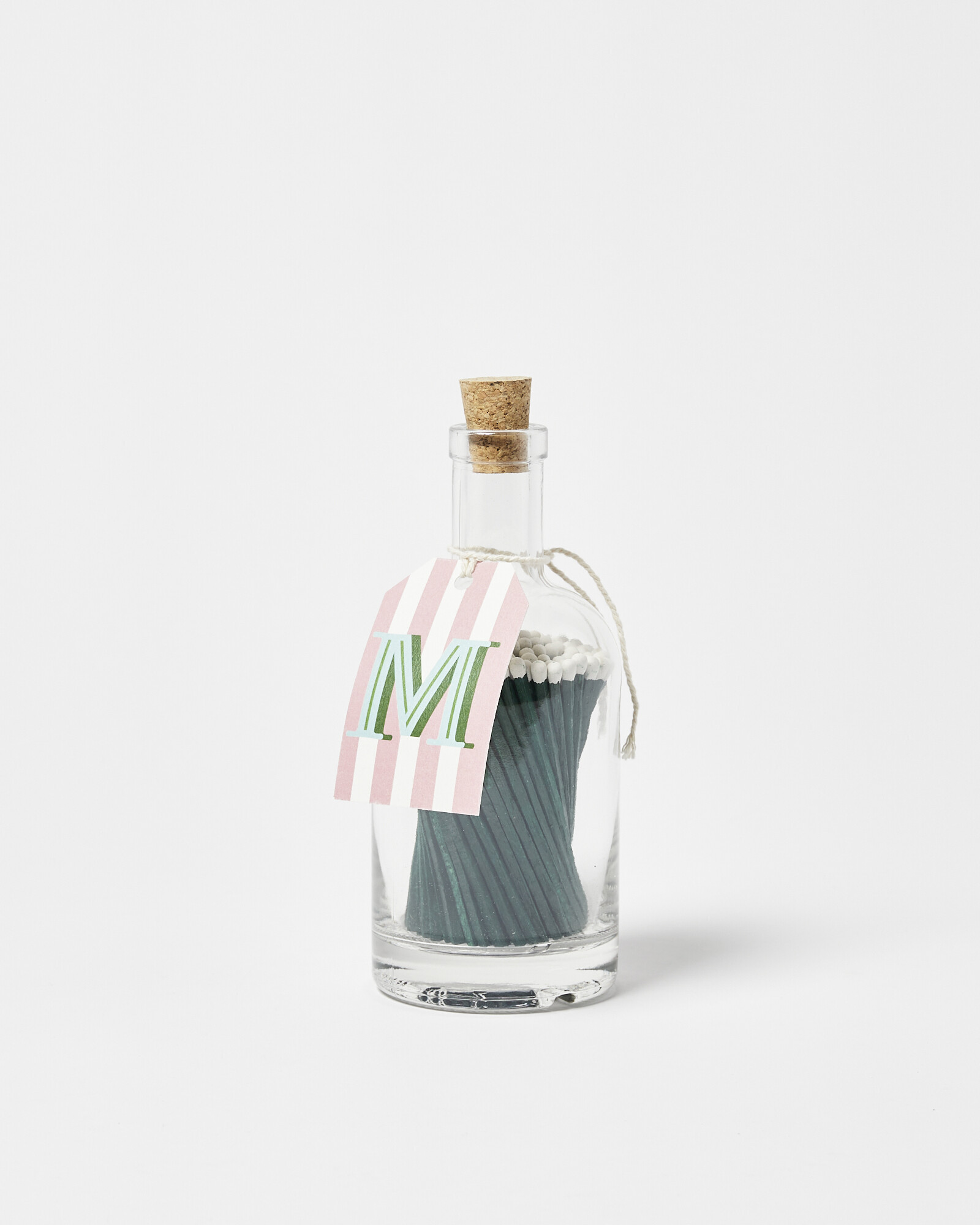 Quentin Alphabet Initial Glass Bottle Matches | Oliver Bonas