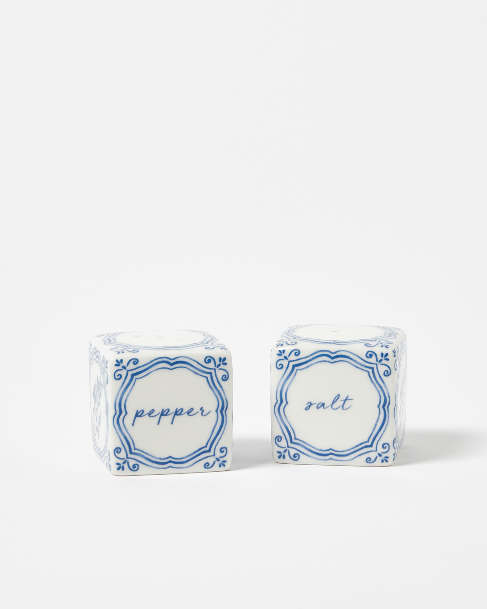 Floral Cube Salt & Pepper Shakers | Oliver Bonas