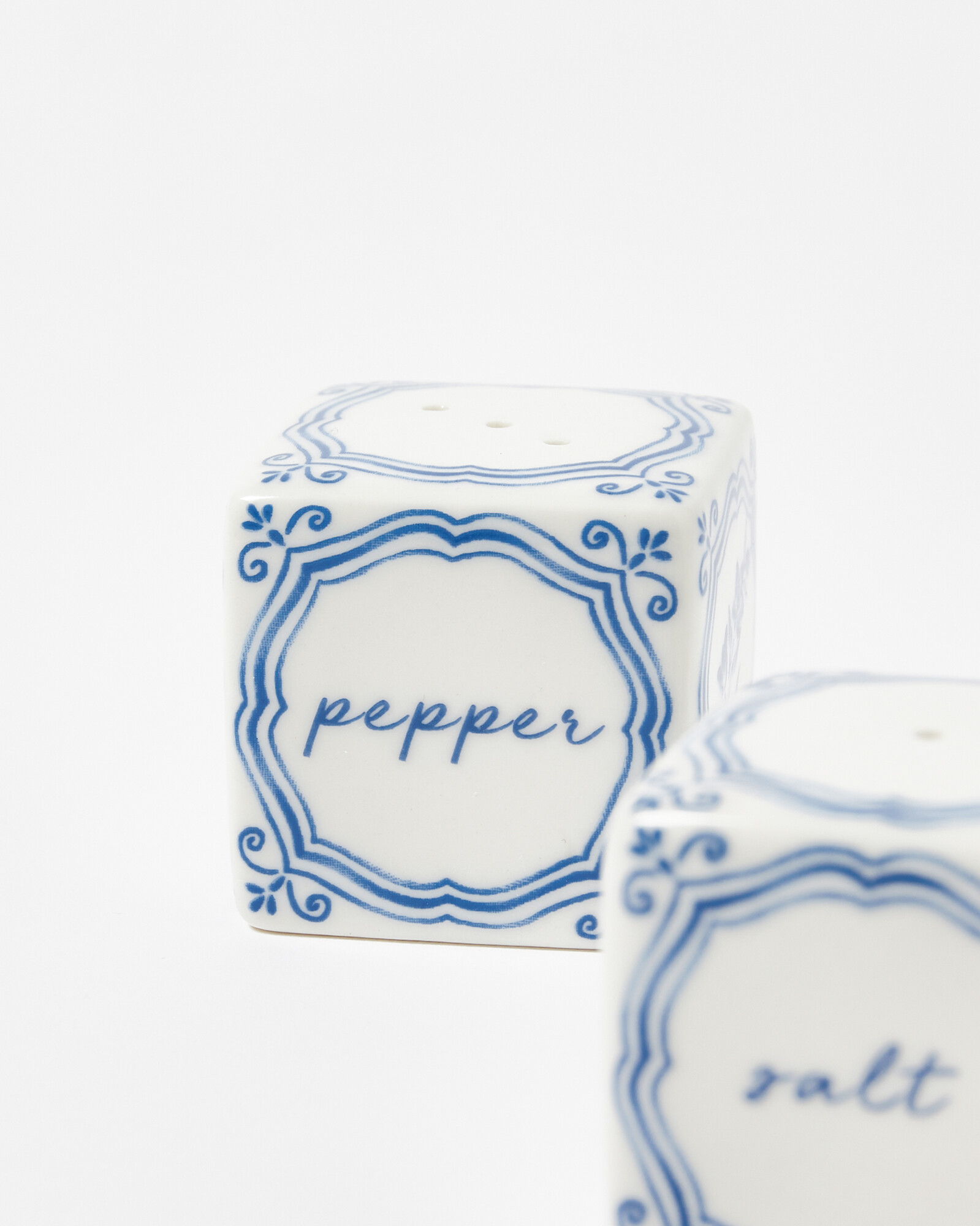 Floral Cube Salt & Pepper Shakers | Oliver Bonas
