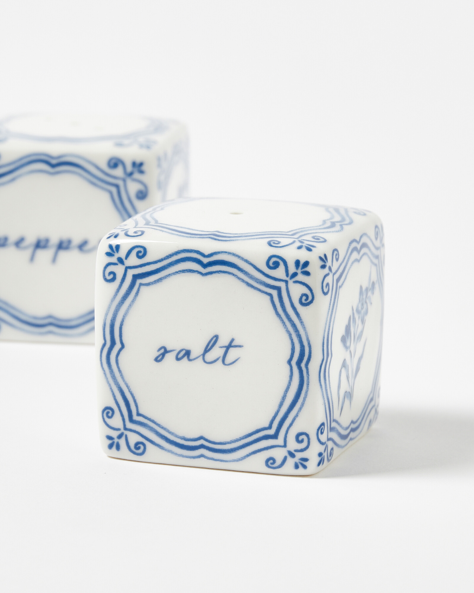 Floral Cube Salt & Pepper Shakers | Oliver Bonas