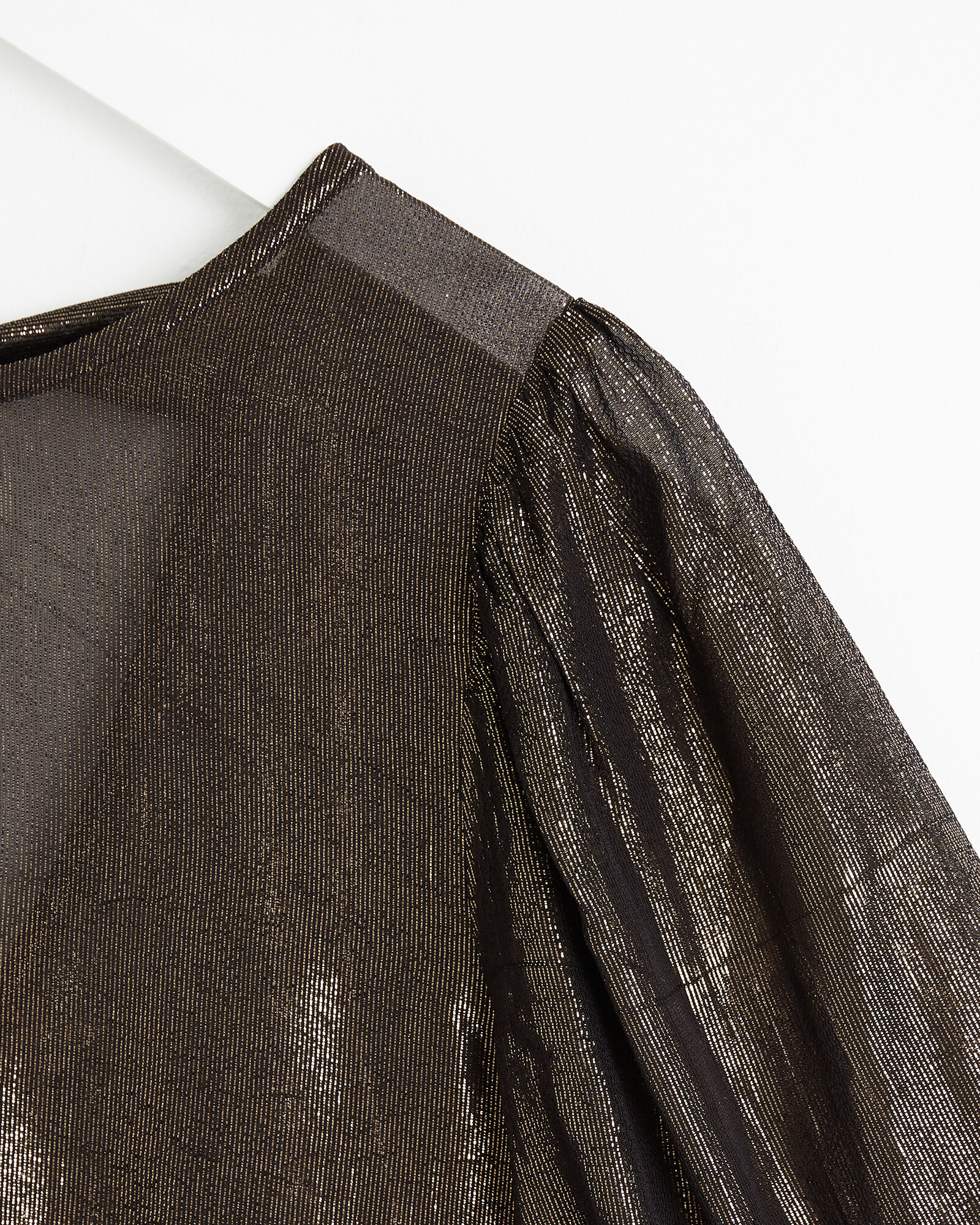 Metallic Tie Back Bronze Blouse | Oliver Bonas