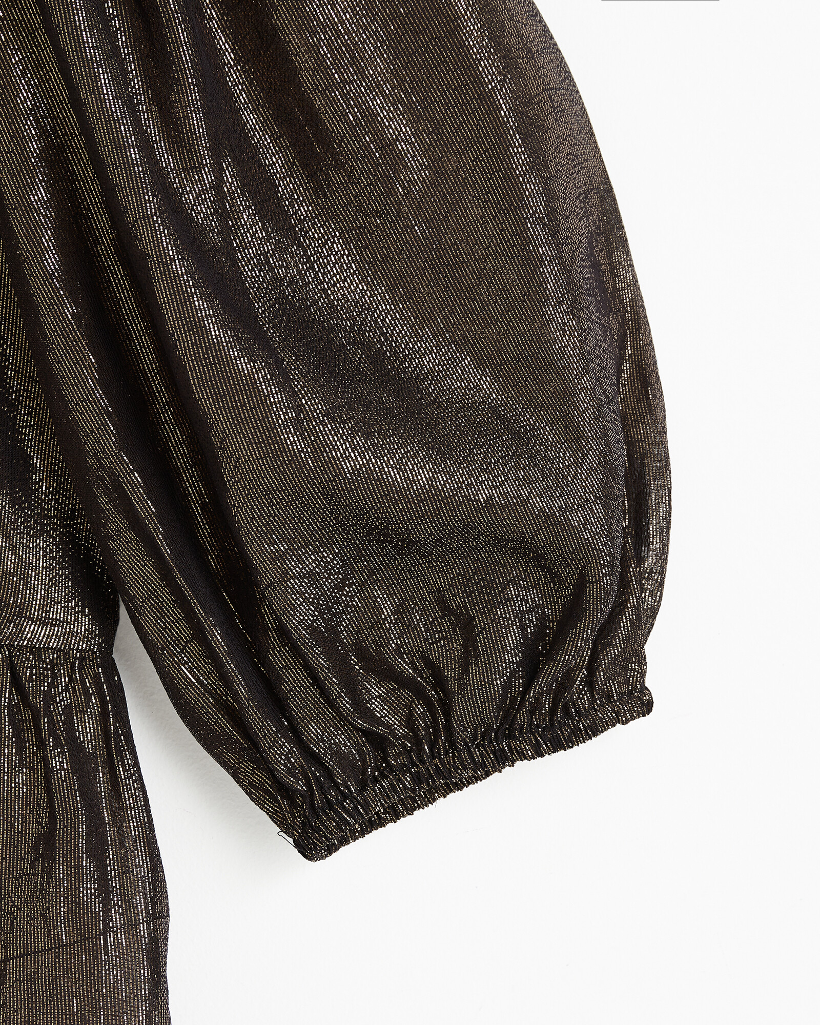 Metallic Tie Back Bronze Blouse | Oliver Bonas