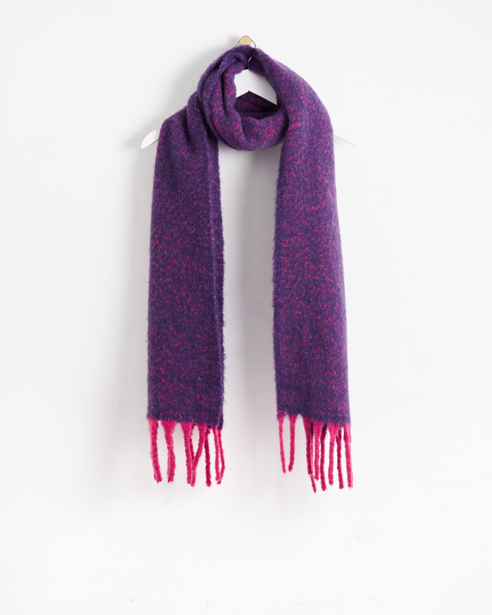 Speckled Brushed Purple & Pink Heavyweight Scarf | Oliver Bonas