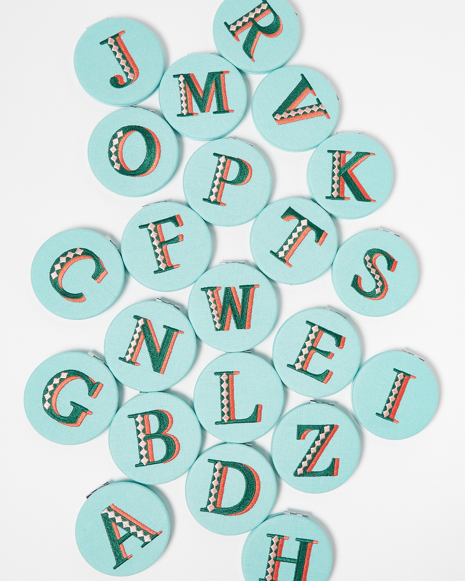 Quentin Alphabet Initial Compact Mirror | Oliver Bonas