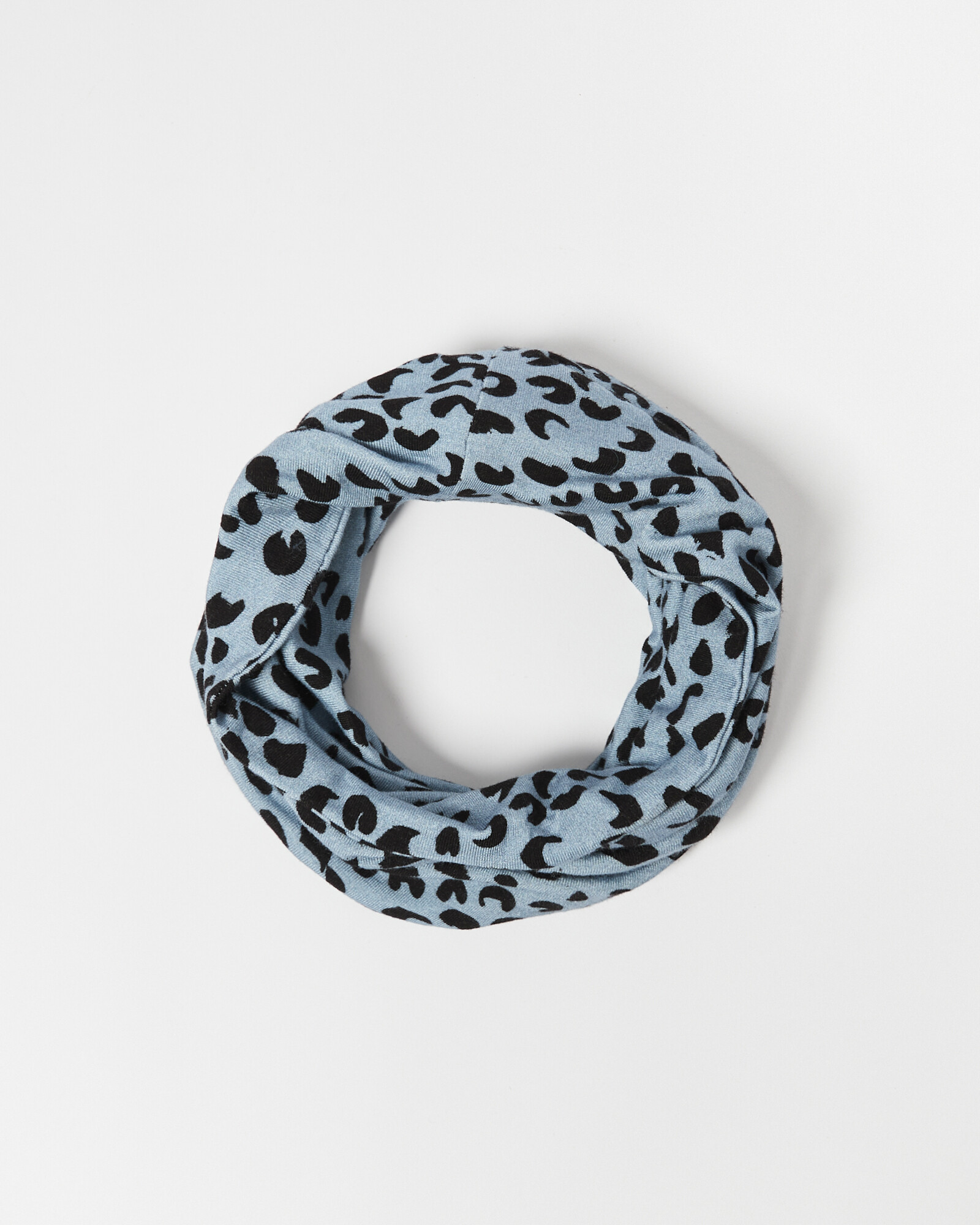 Mark Making Animal Print Blue Jersey Snood Scarf | Oliver Bonas