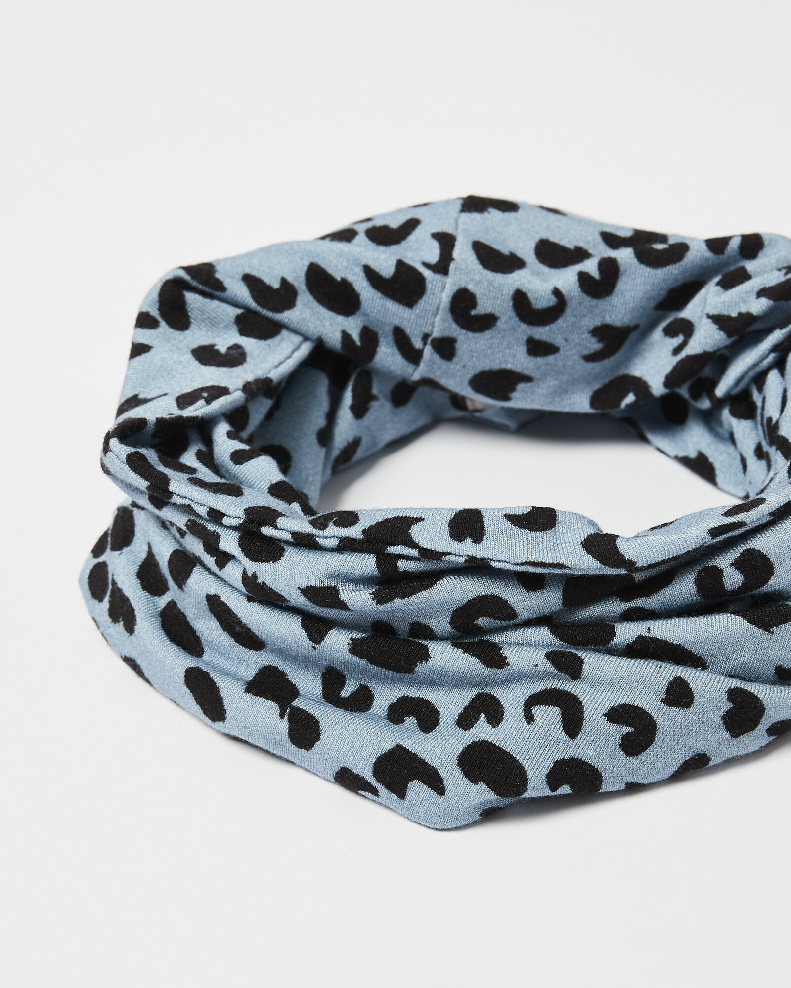 Mark Making Animal Print Blue Jersey Snood Scarf | Oliver Bonas