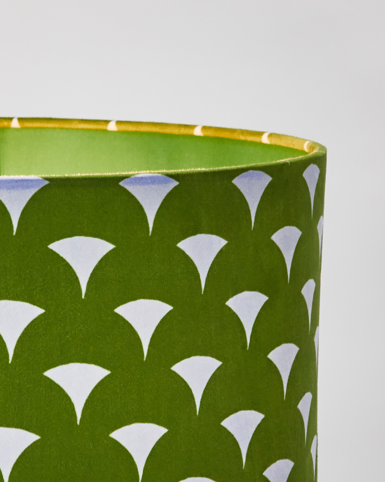 Walter Printed Green Velvet Pendant Lamp Shade | Oliver Bonas