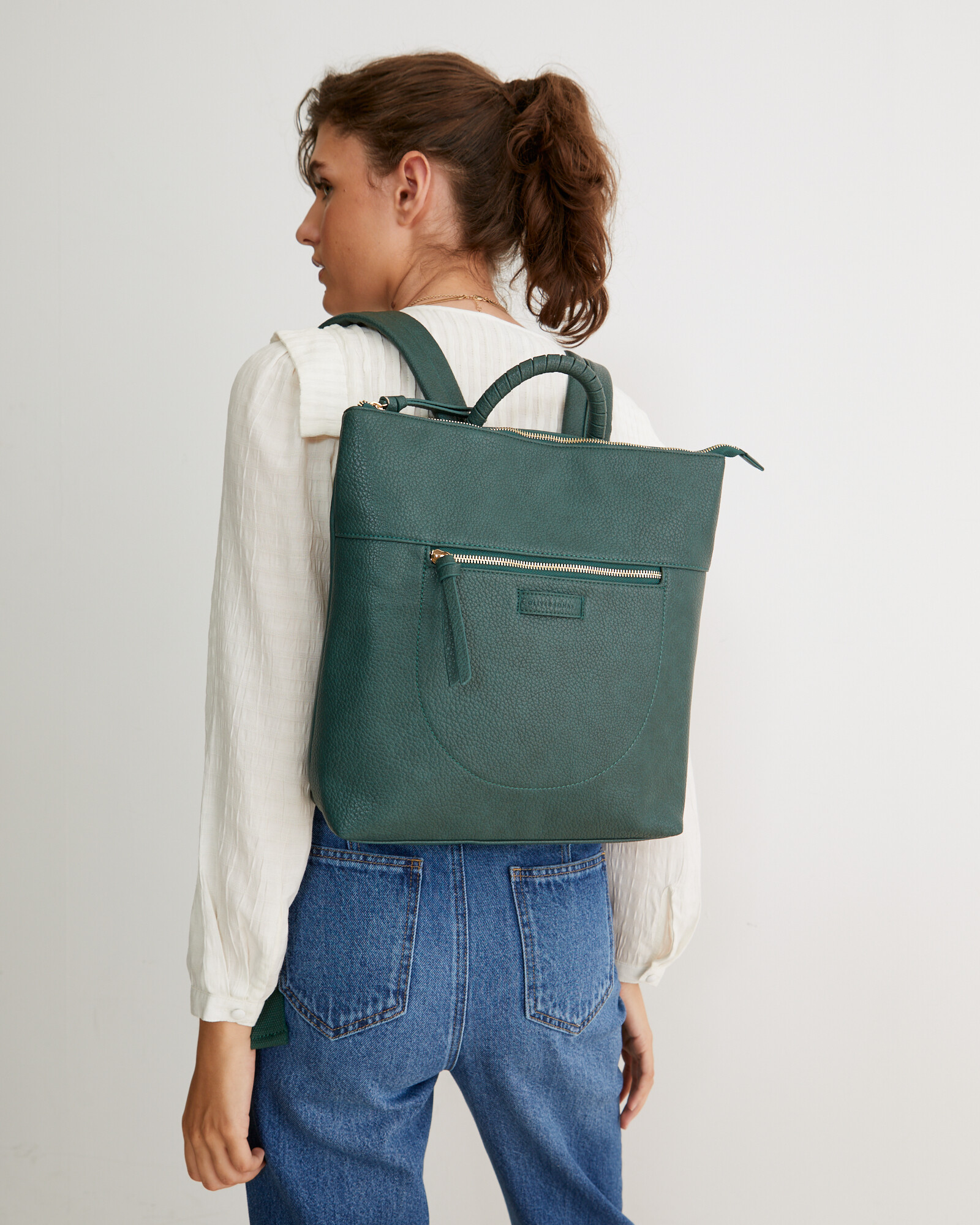Alfa Teal Green Slim Backpack Medium | Oliver Bonas