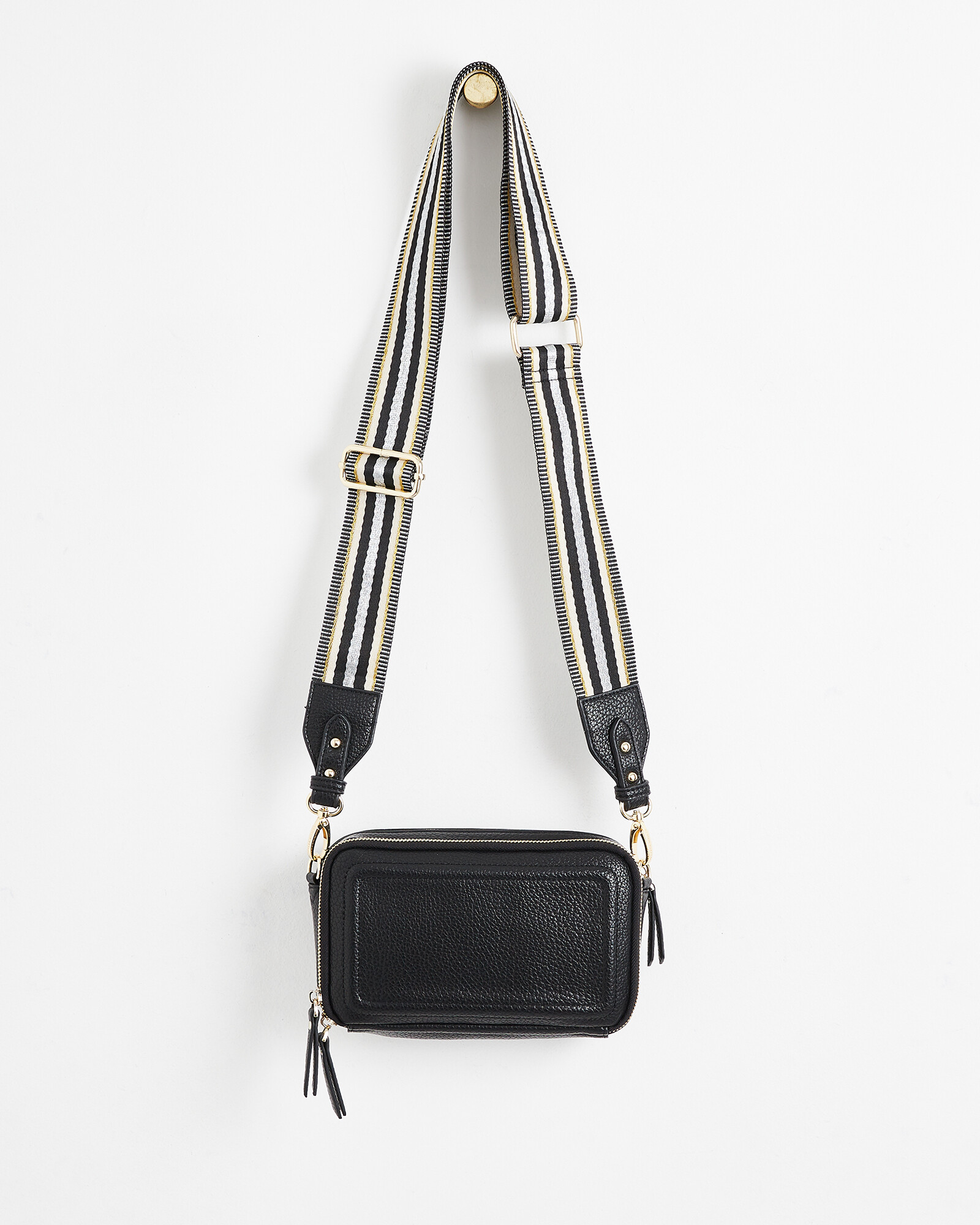 Simen Sparkle Strap & Black Crossbody Camera Bag | Oliver Bonas