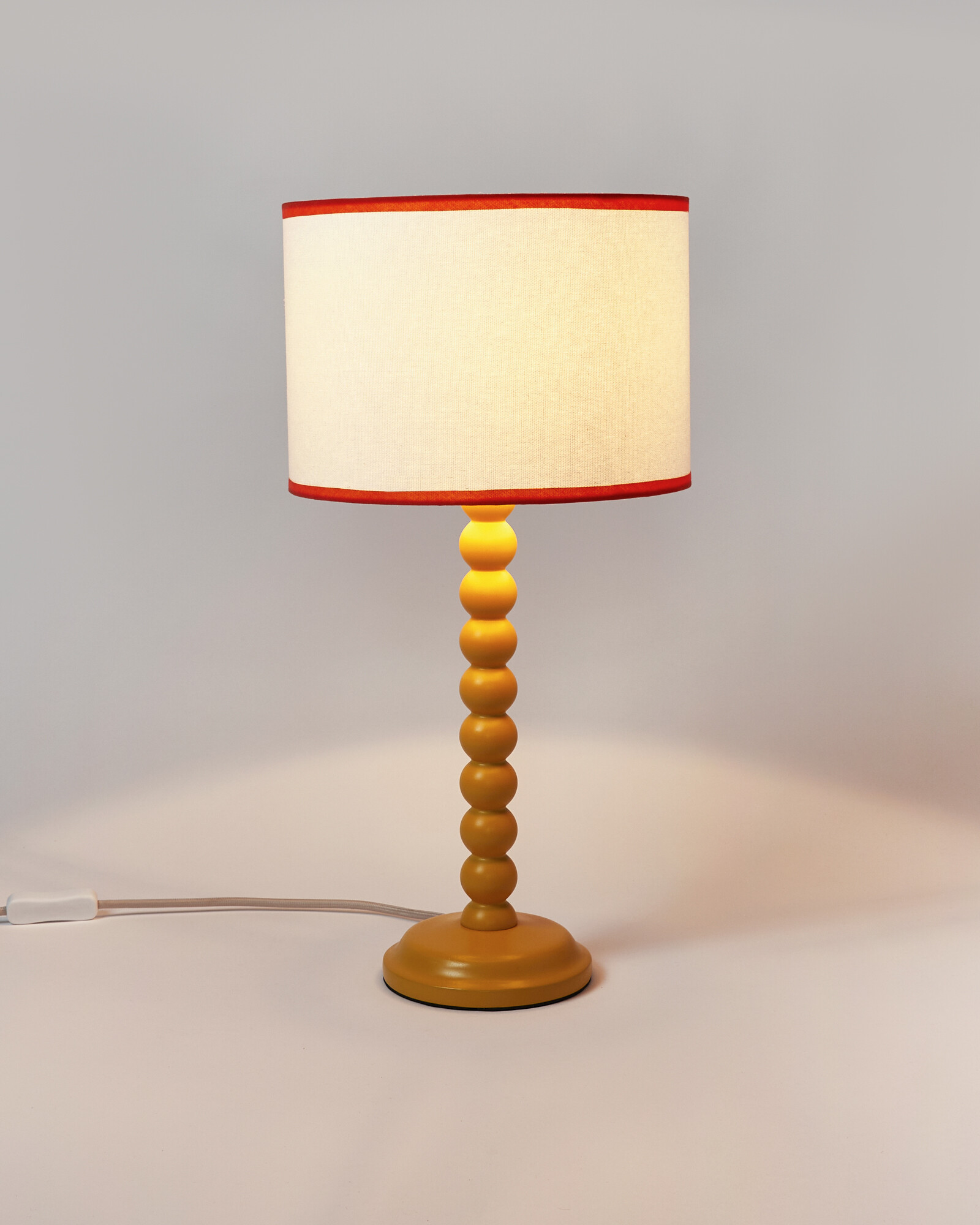 Bobbin Yellow Wooden Desk & Table Lamp | Oliver Bonas