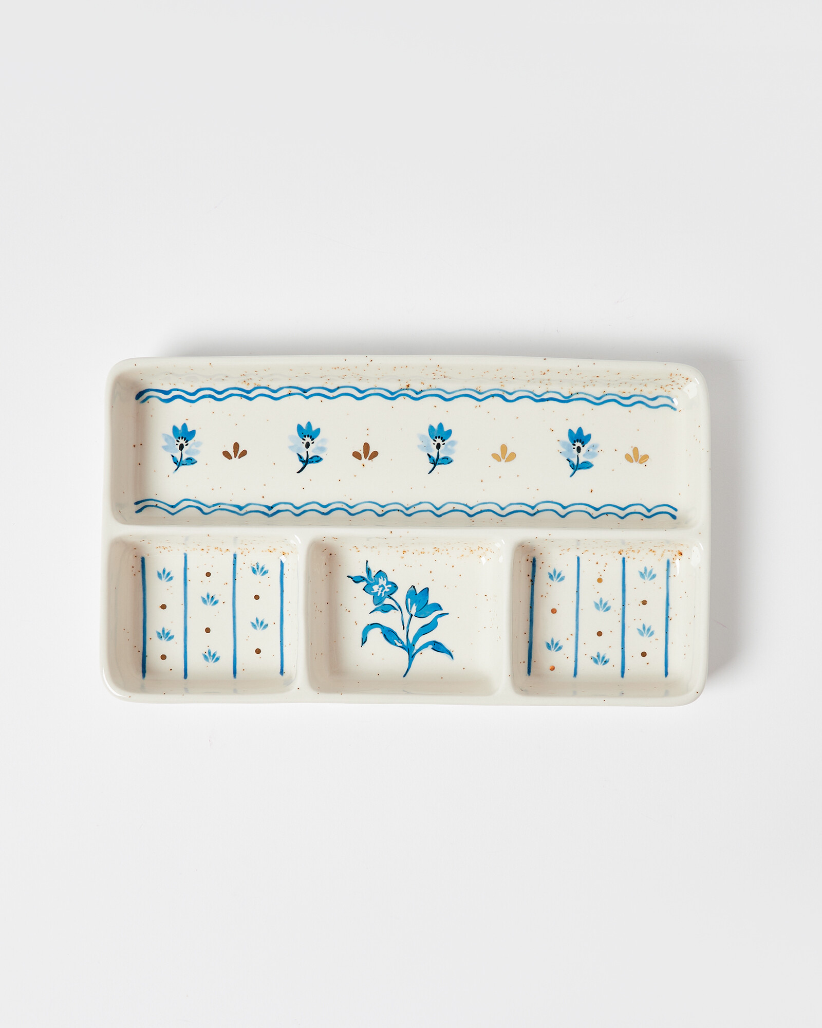 Loretta Blue Ceramic Tray Large | Oliver Bonas