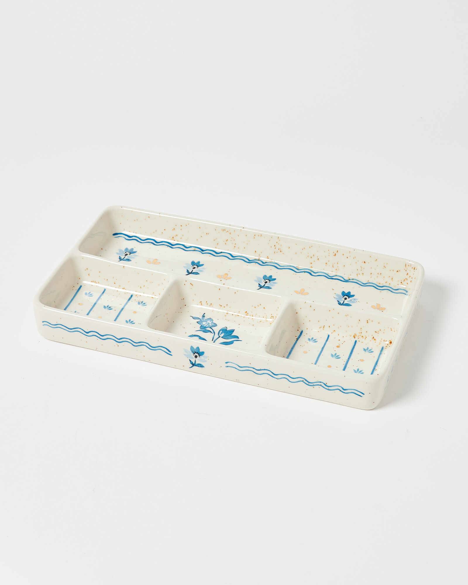 Loretta Blue Ceramic Tray Large | Oliver Bonas