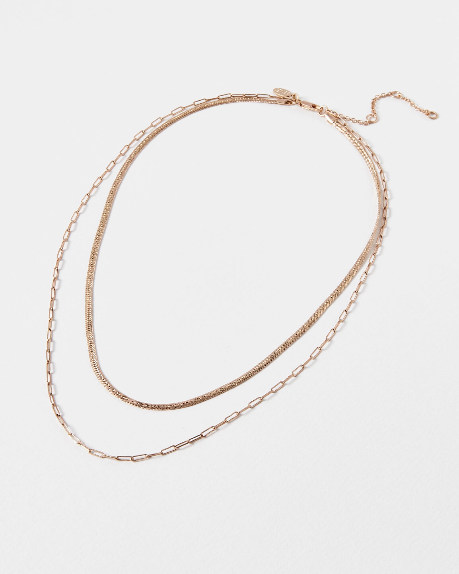 Elena Gold Tone Layered Necklace | Oliver Bonas