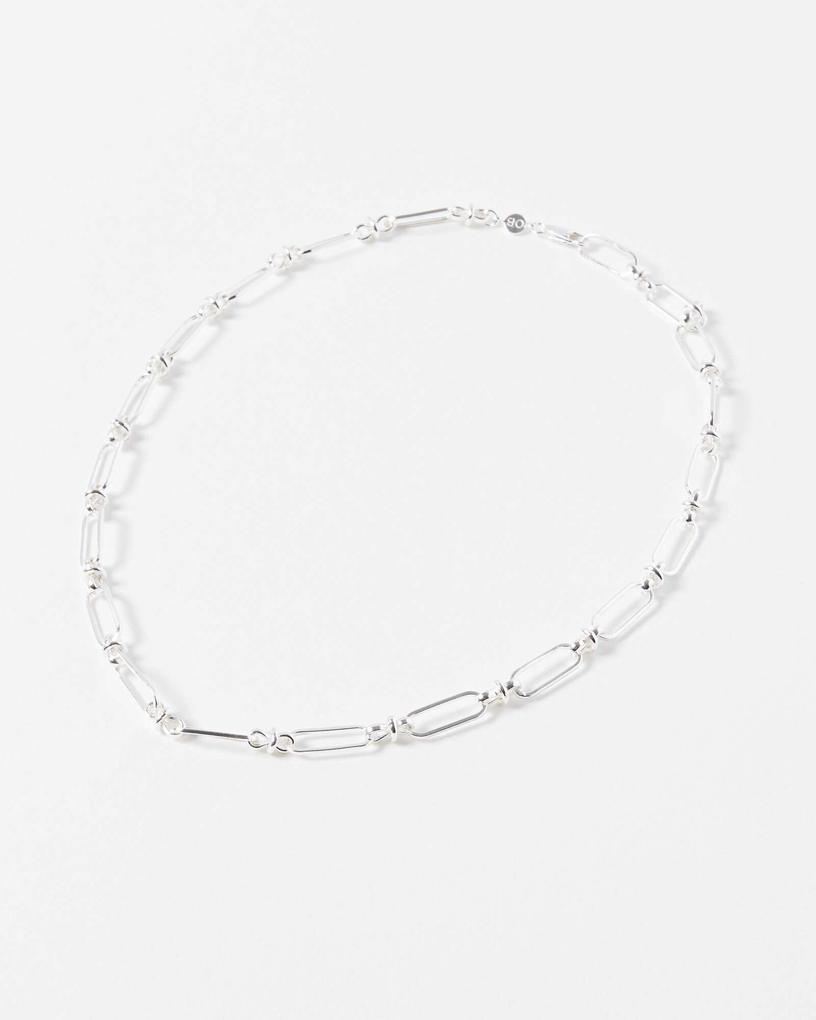 Charon Link Detail Silver Plated Chain Necklace | Oliver Bonas
