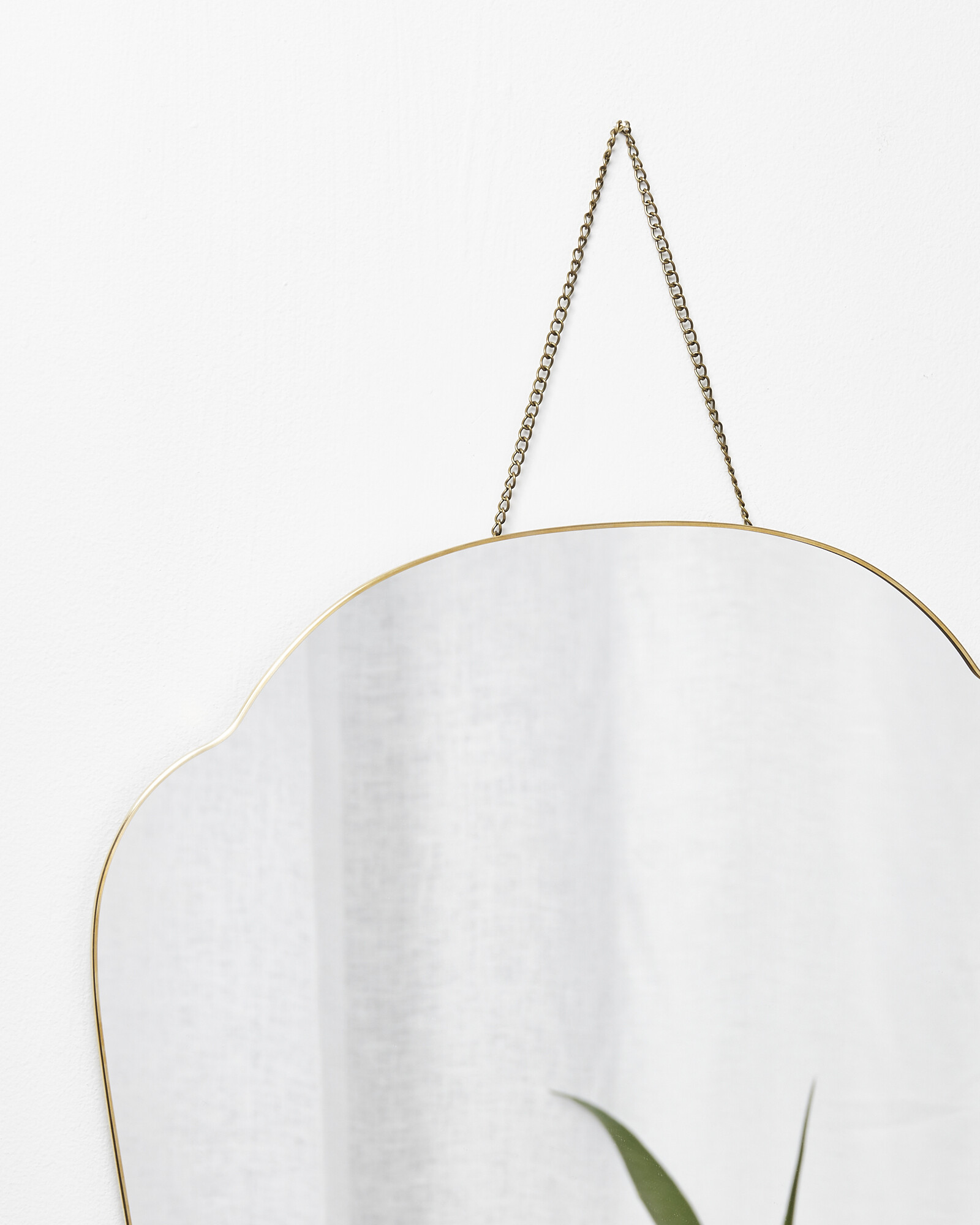 Arch Gold & Glass Hanging Wall Mirror | Oliver Bonas