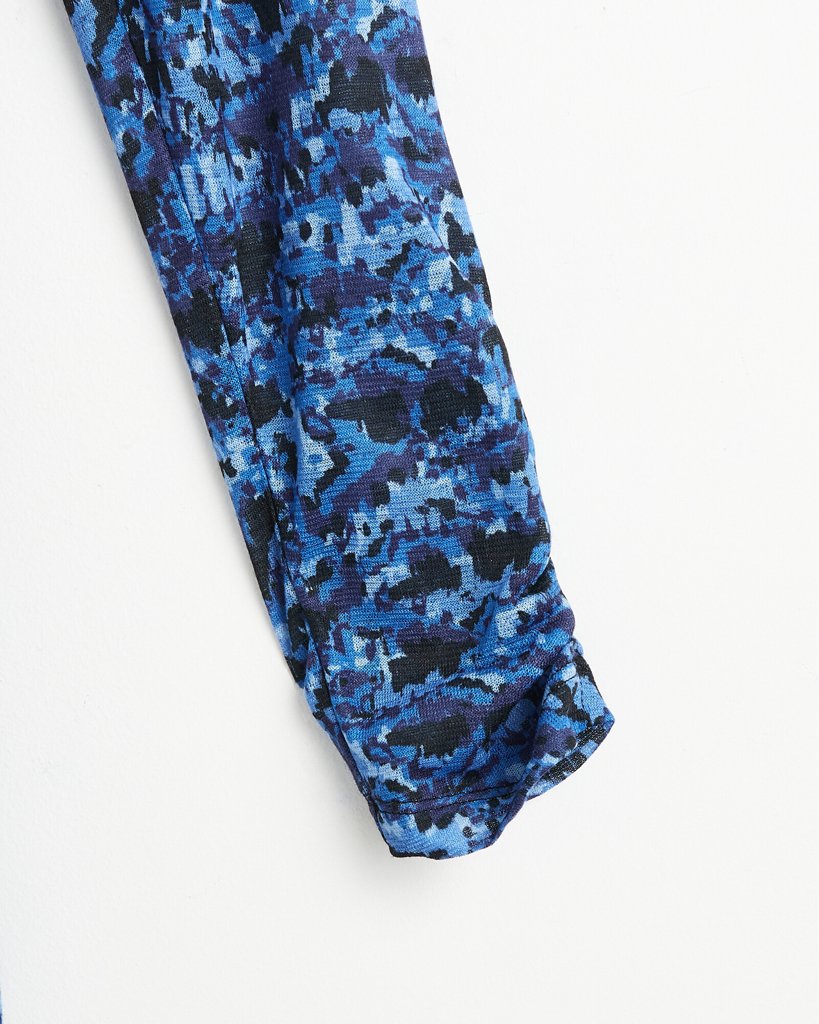 Brushmark Print Blue Mesh Midi Dress | Oliver Bonas