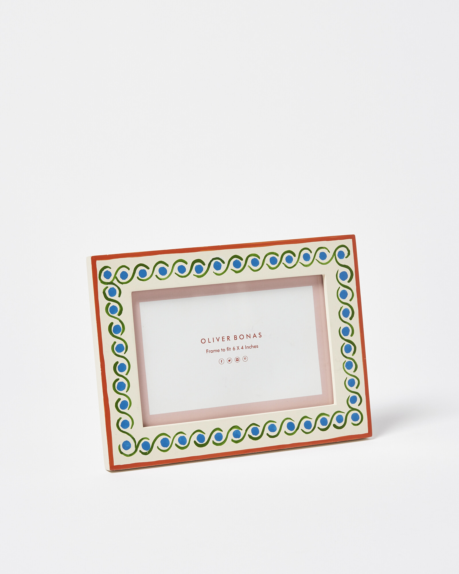 Millicent Hand Painted White Wooden Photo Frame 4x6" | Oliver Bonas