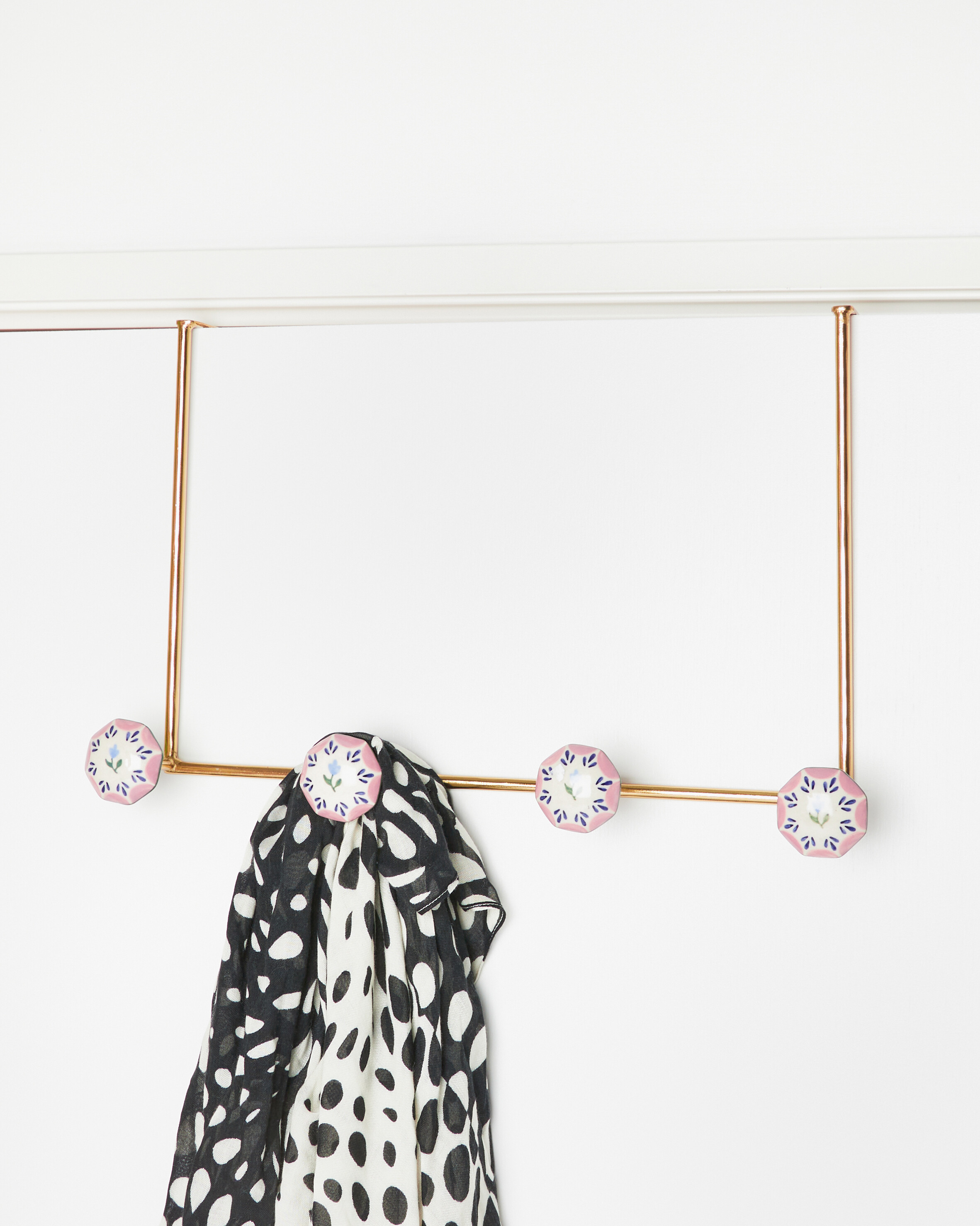 White & Gold Ceramic Multi Over Door Hooks | Oliver Bonas