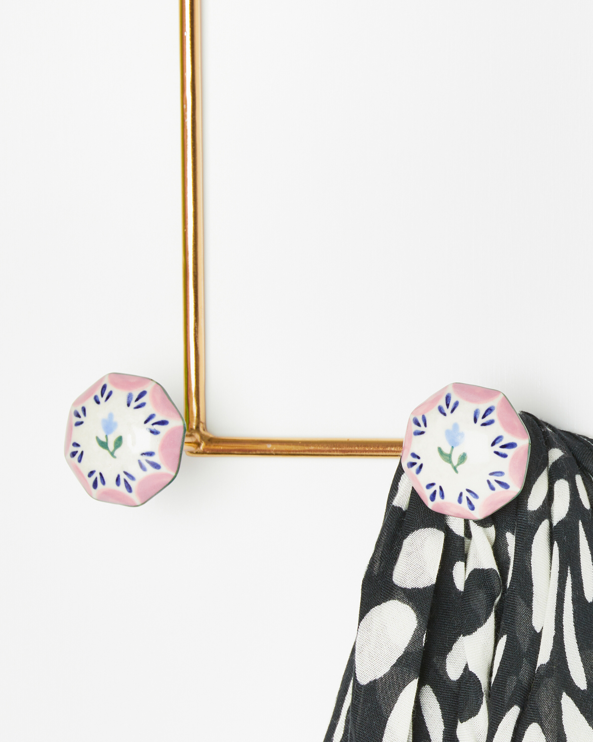 White & Gold Ceramic Multi Over Door Hooks | Oliver Bonas