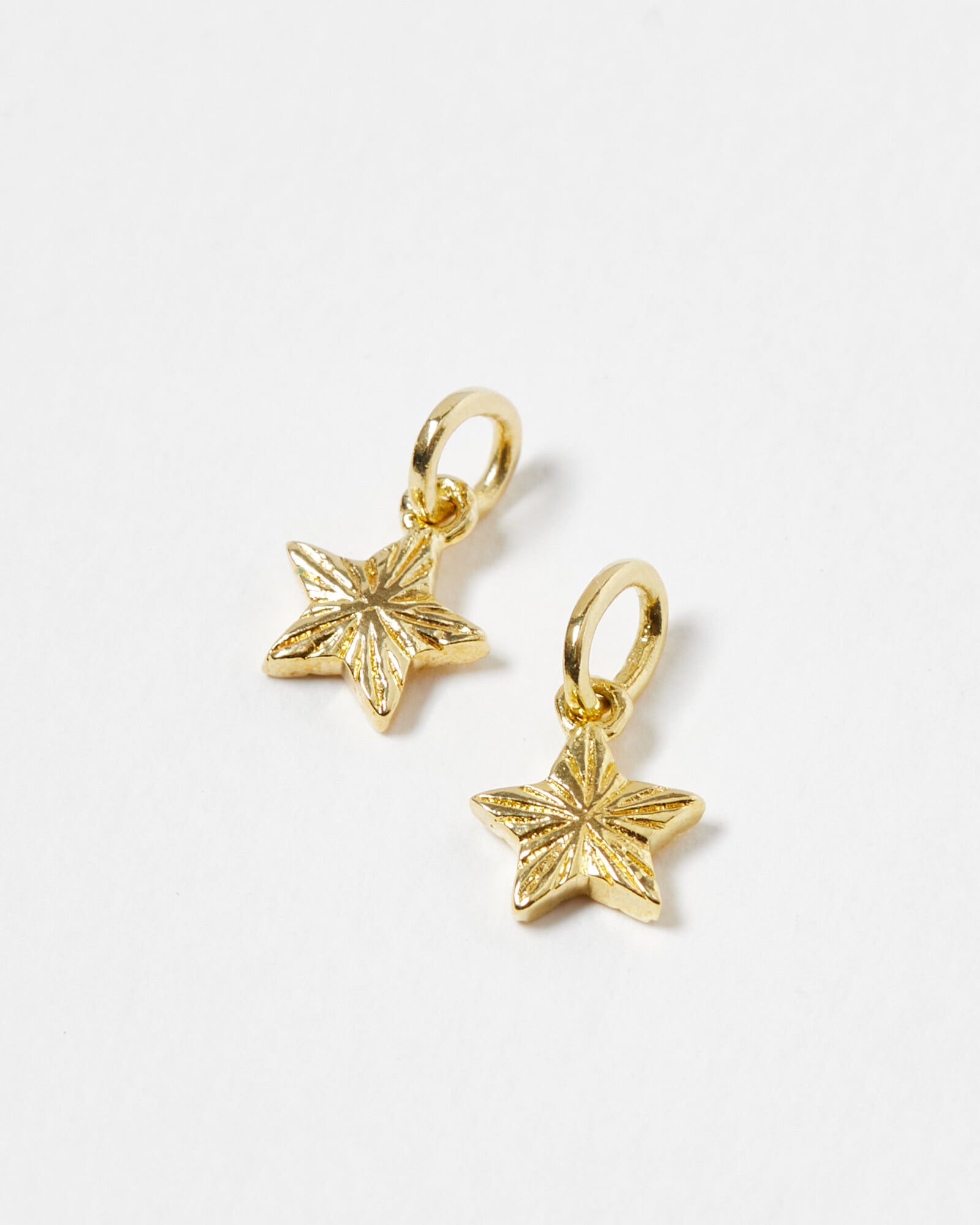 Holly Gold Plated Star Charms Set of Two | Oliver Bonas