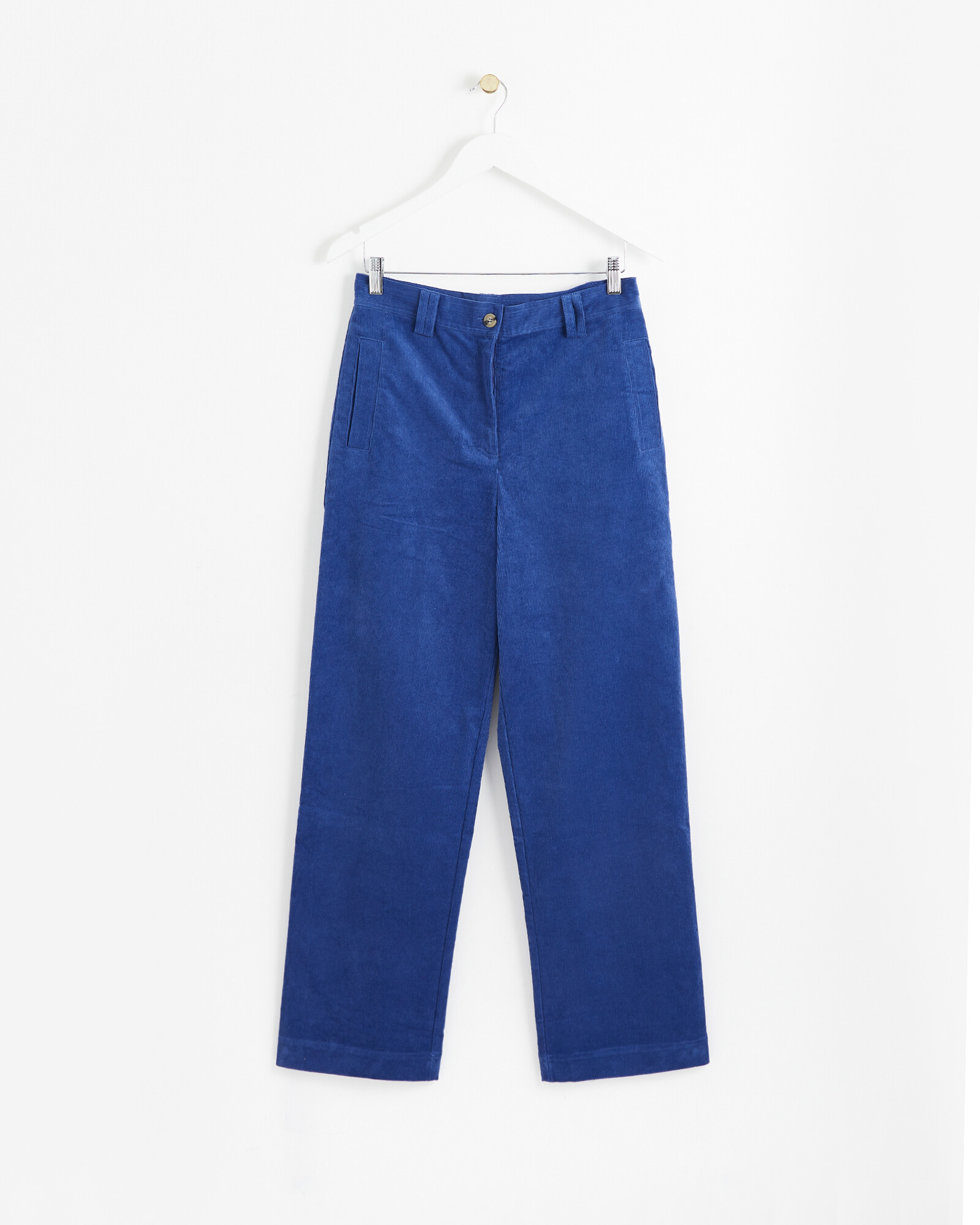 Powder Blue Corduroy Wide Leg Trousers | Oliver Bonas