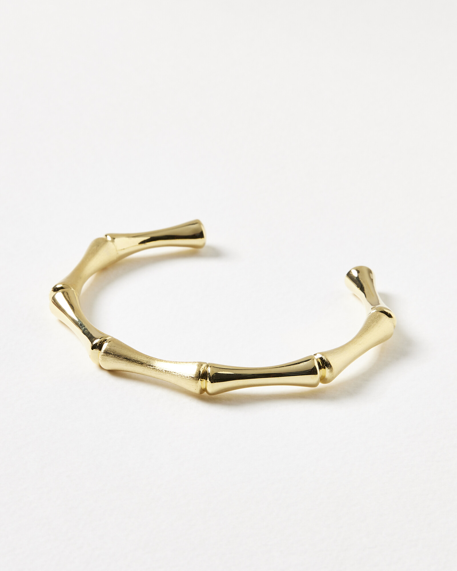 Gemini Disco Bamboo Gold Plated Cuff Bangle | Oliver Bonas