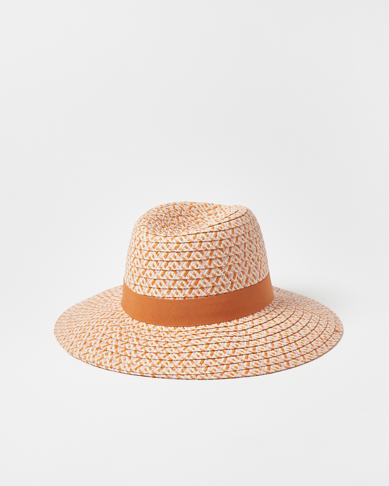 Mixed Coloured Woven Fedora Hat | Oliver Bonas