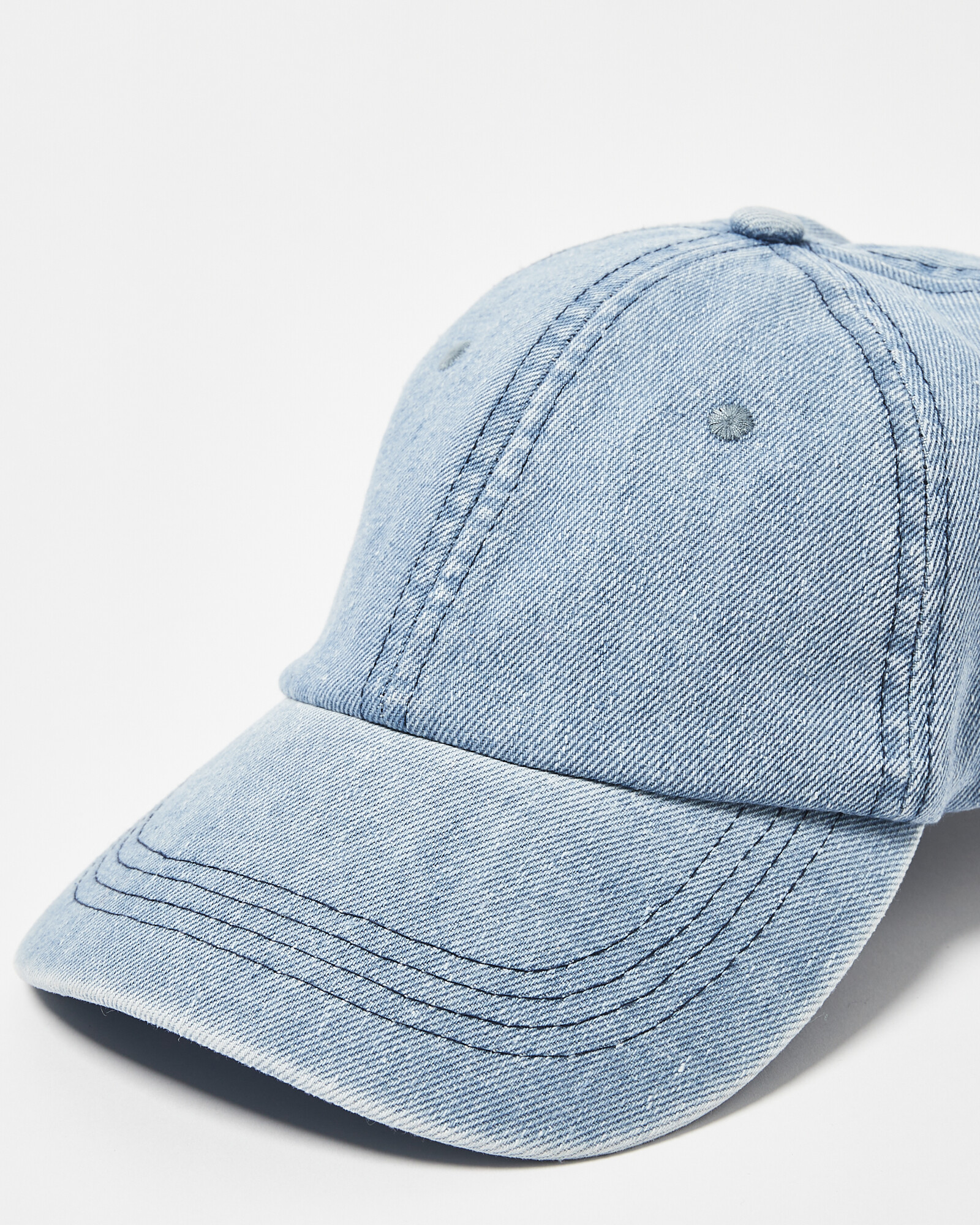 Floral Bow Blue Denim Cap Hat | Oliver Bonas