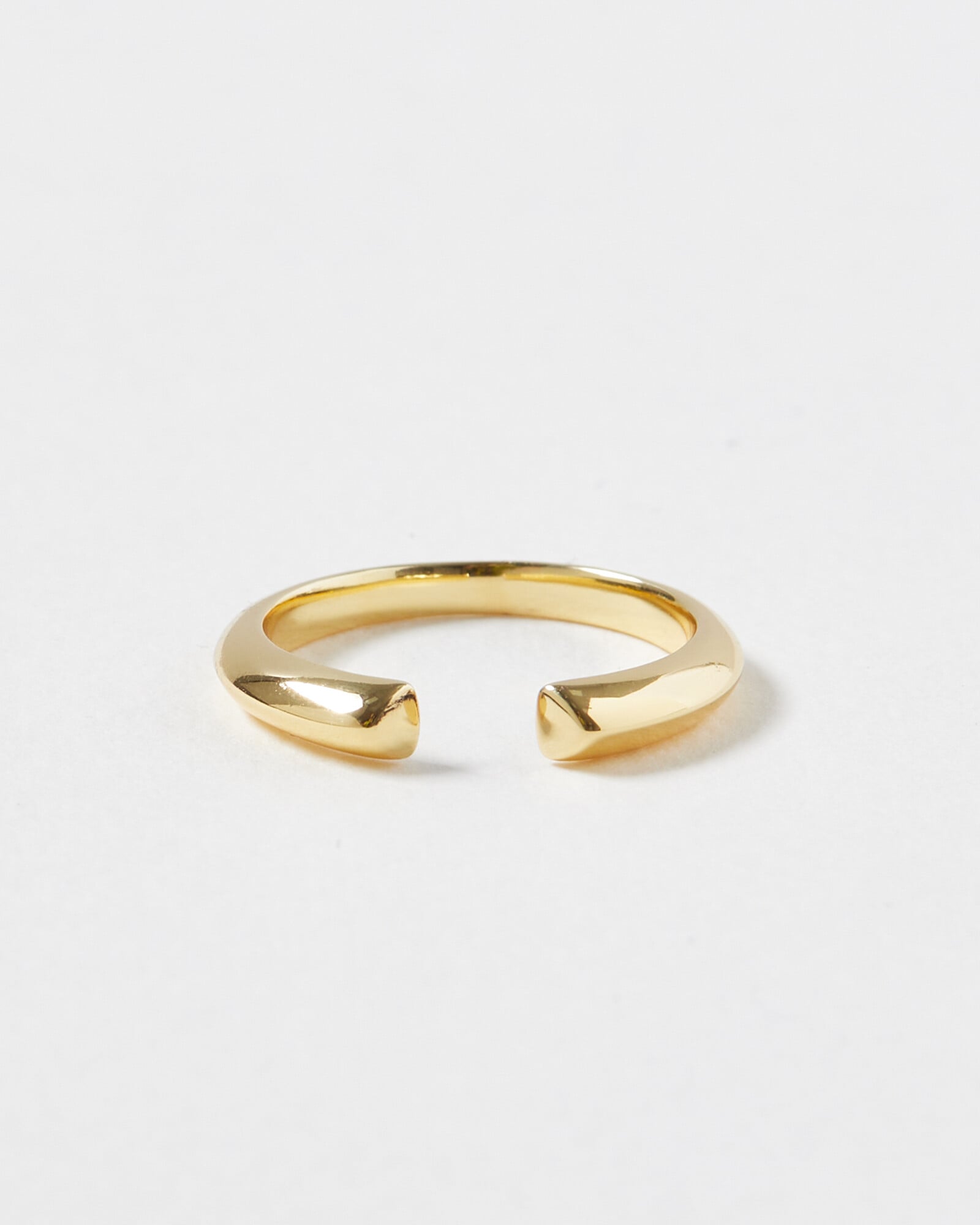 Dara Geo Curve Open Front Gold Plated Delicate Ring | Oliver Bonas