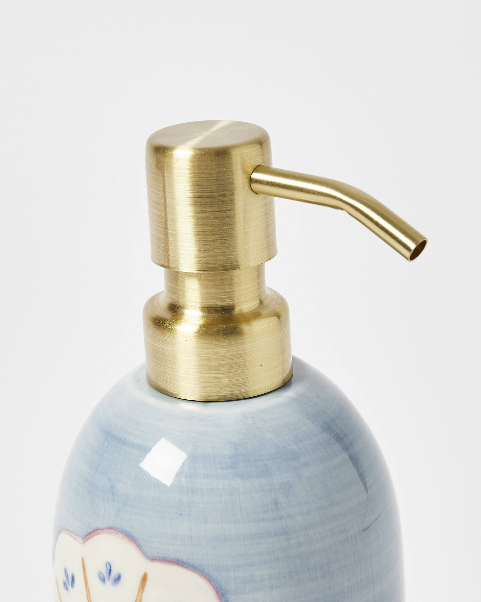 Ida Blue Ceramic Soap Dispenser | Oliver Bonas
