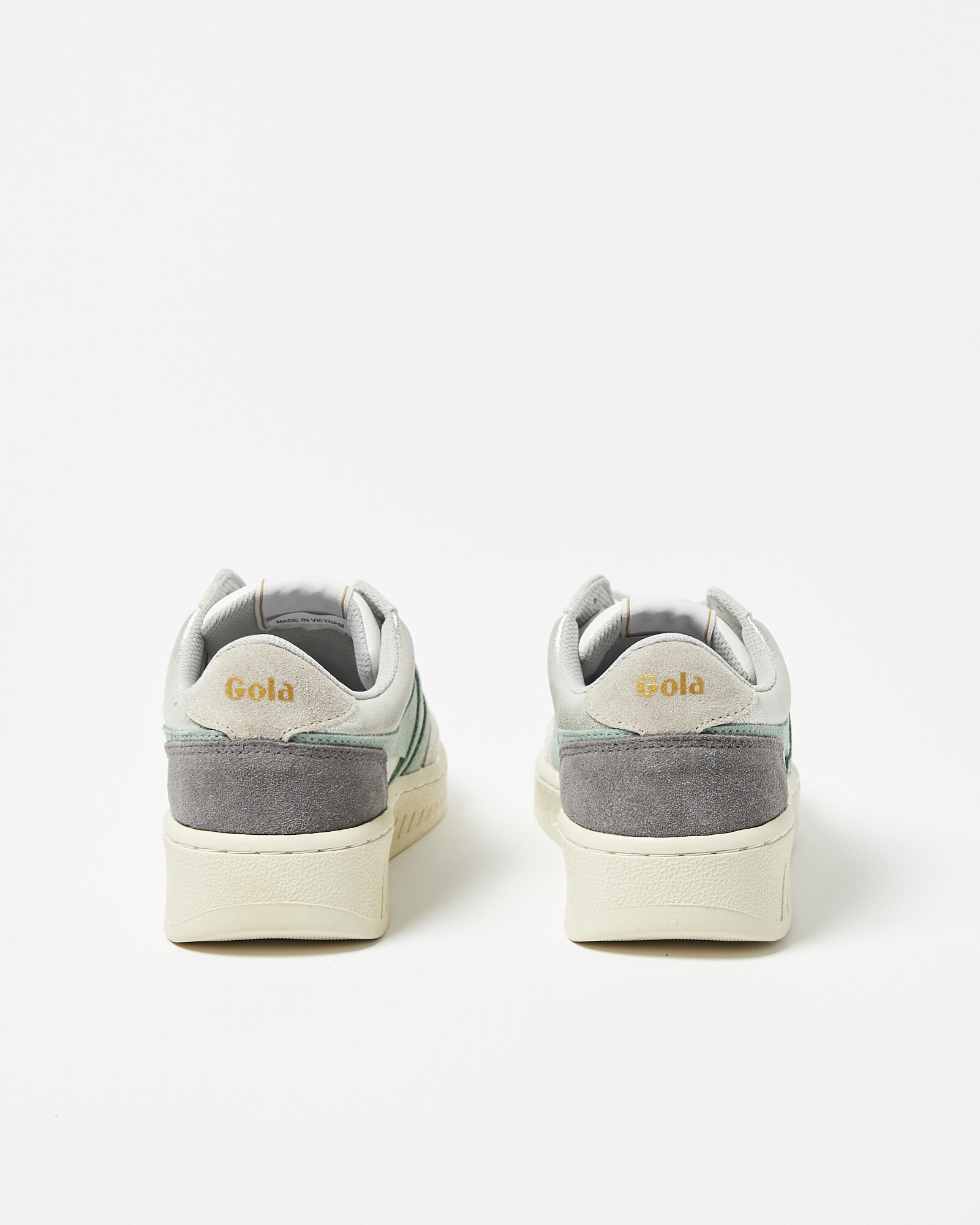 Gola Superslam Blaze Silver & Green Trainers | Oliver Bonas