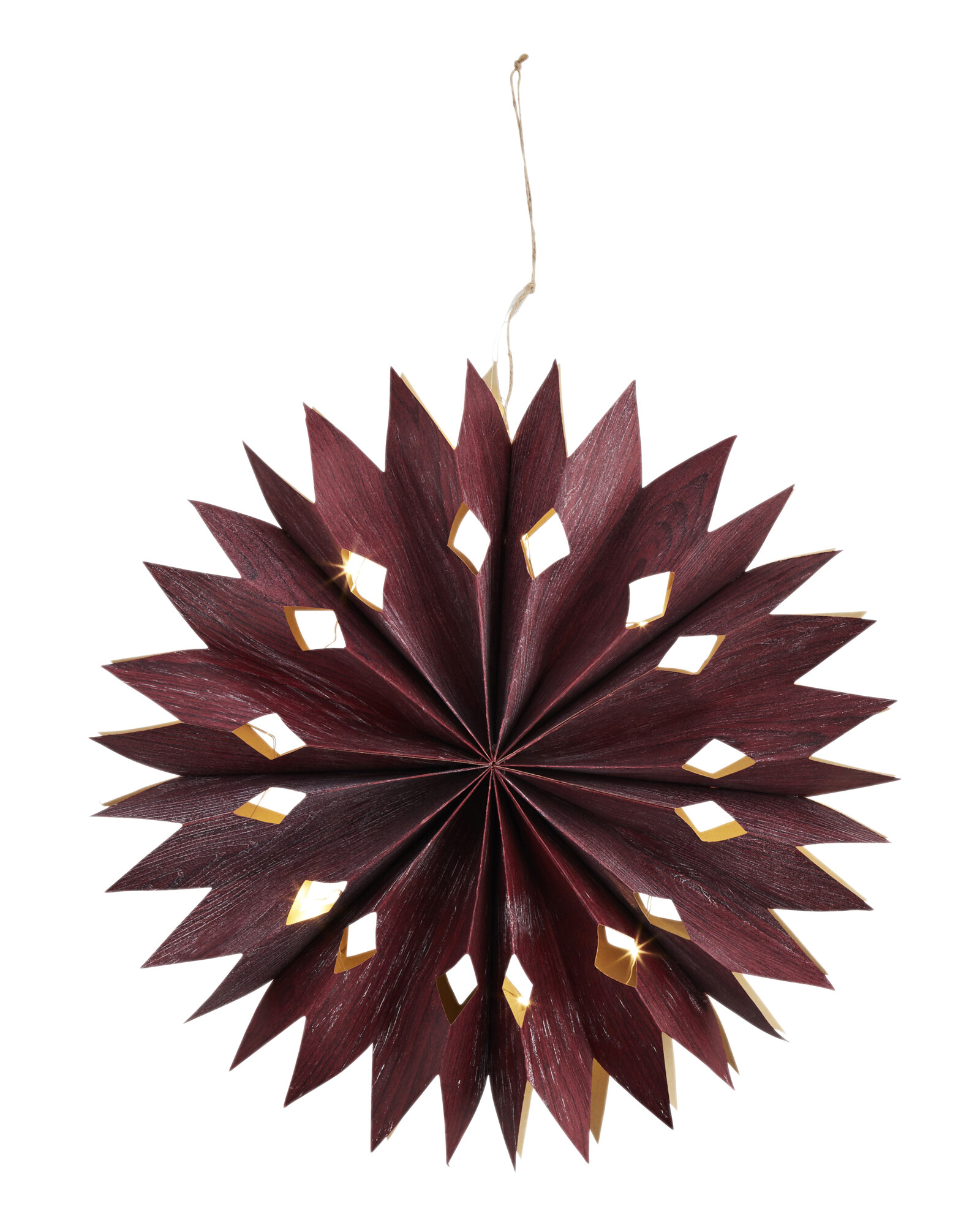 Veneer Red Paper Star Light Large | Oliver Bonas