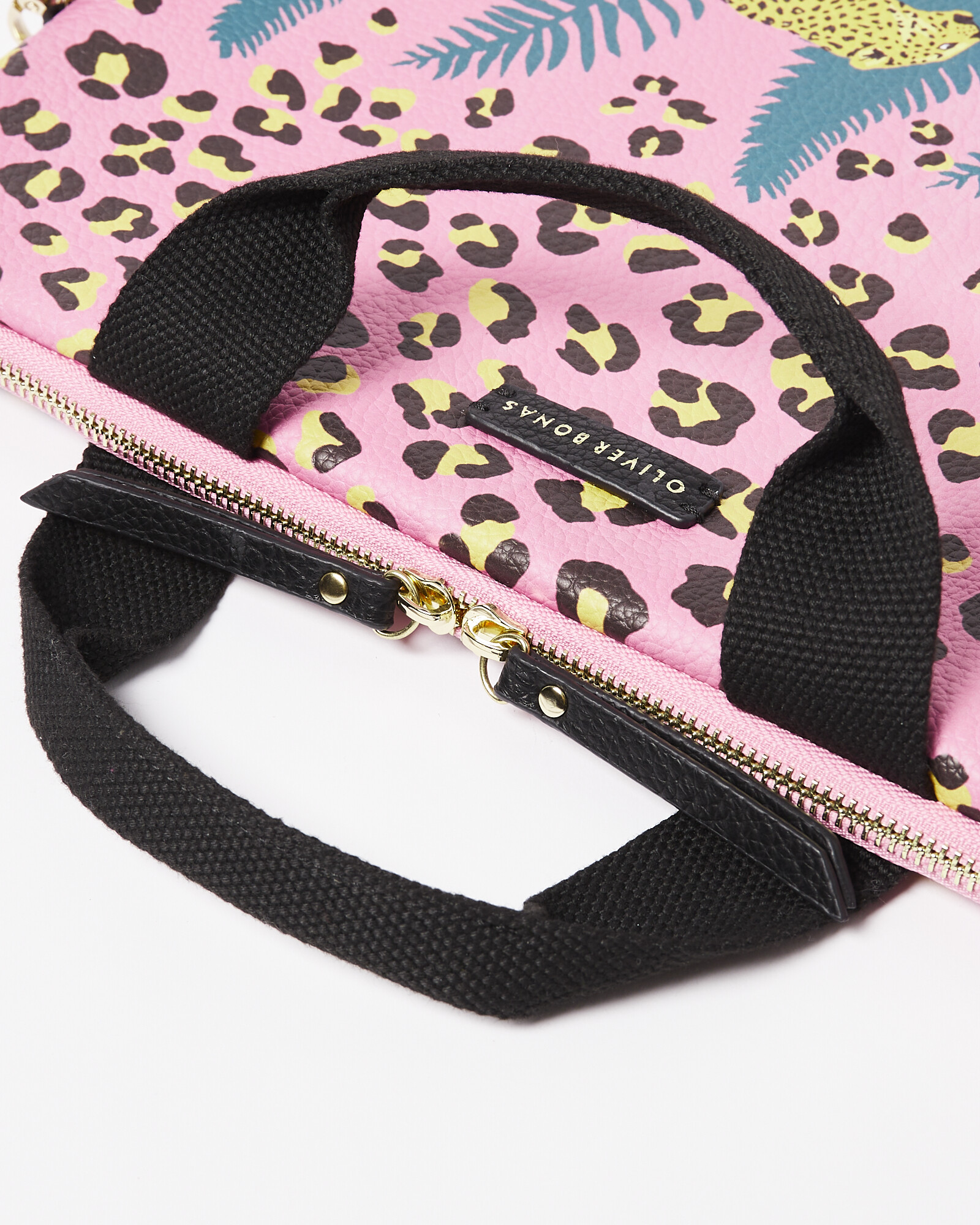 Leopard Palm Pink Laptop Case | Oliver Bonas